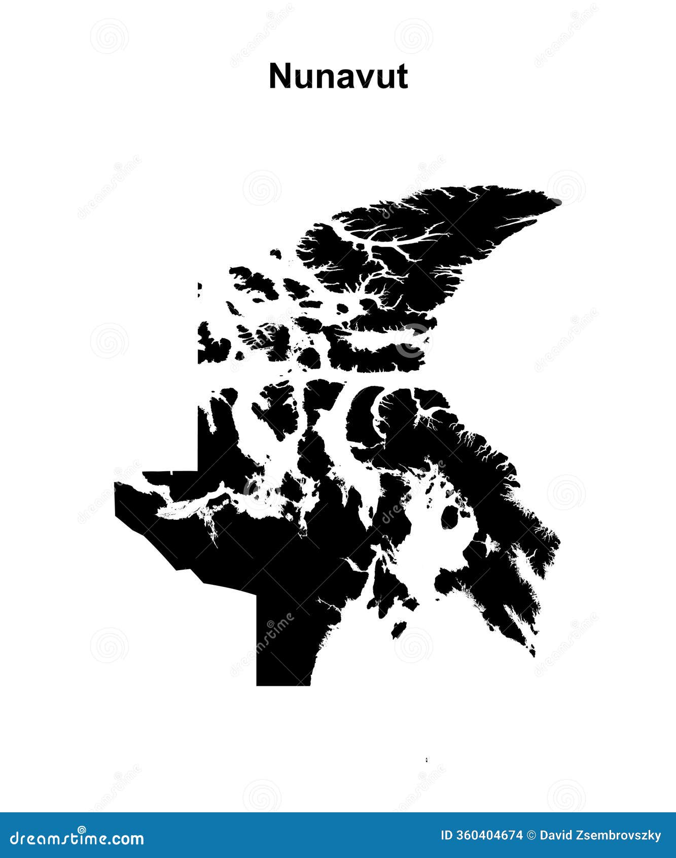 Nunavut outline map stock illustration. Illustration of boundaries ...
