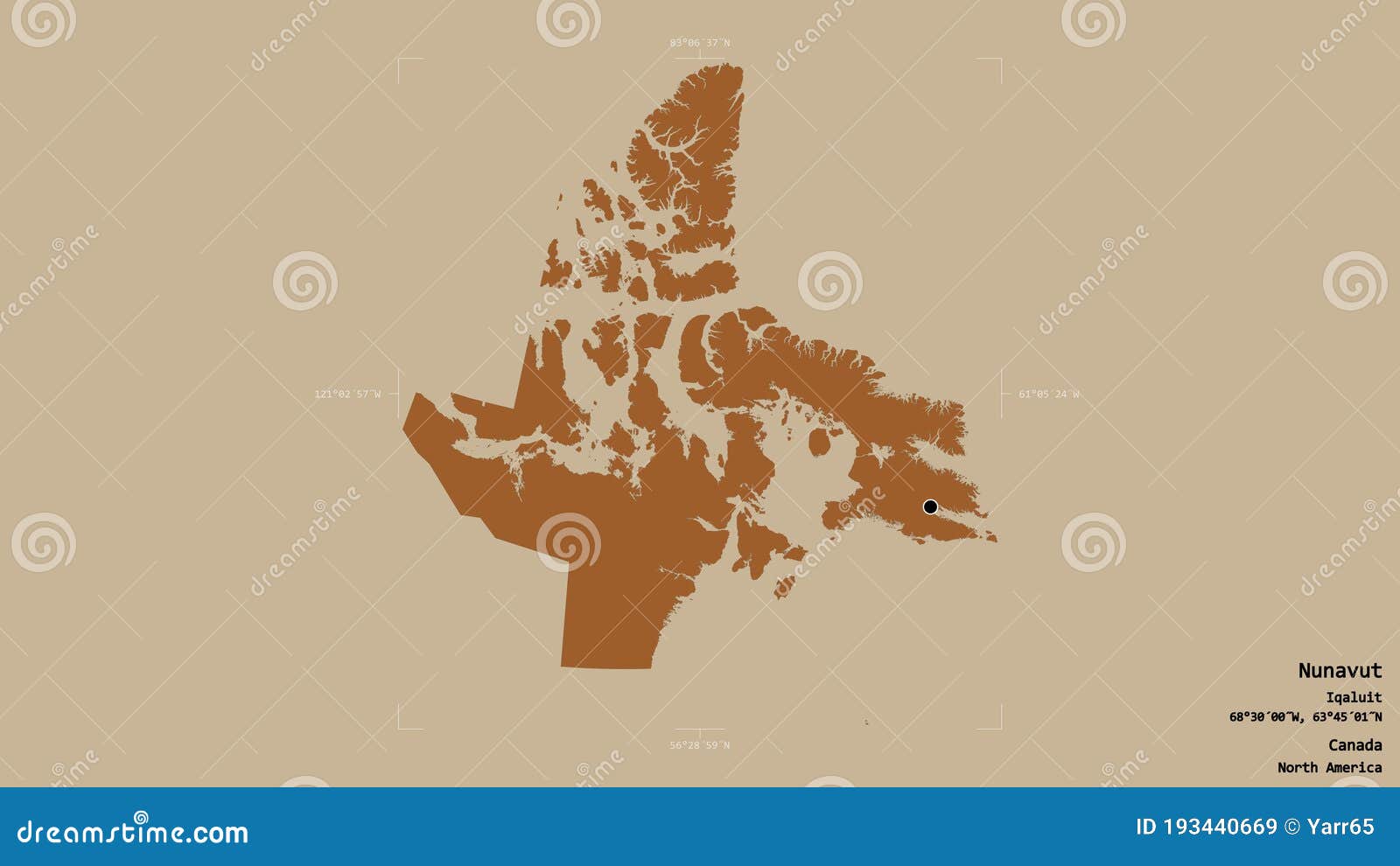 Nunavut - Canada. Bounding Box. Pattern Stock Illustration ...