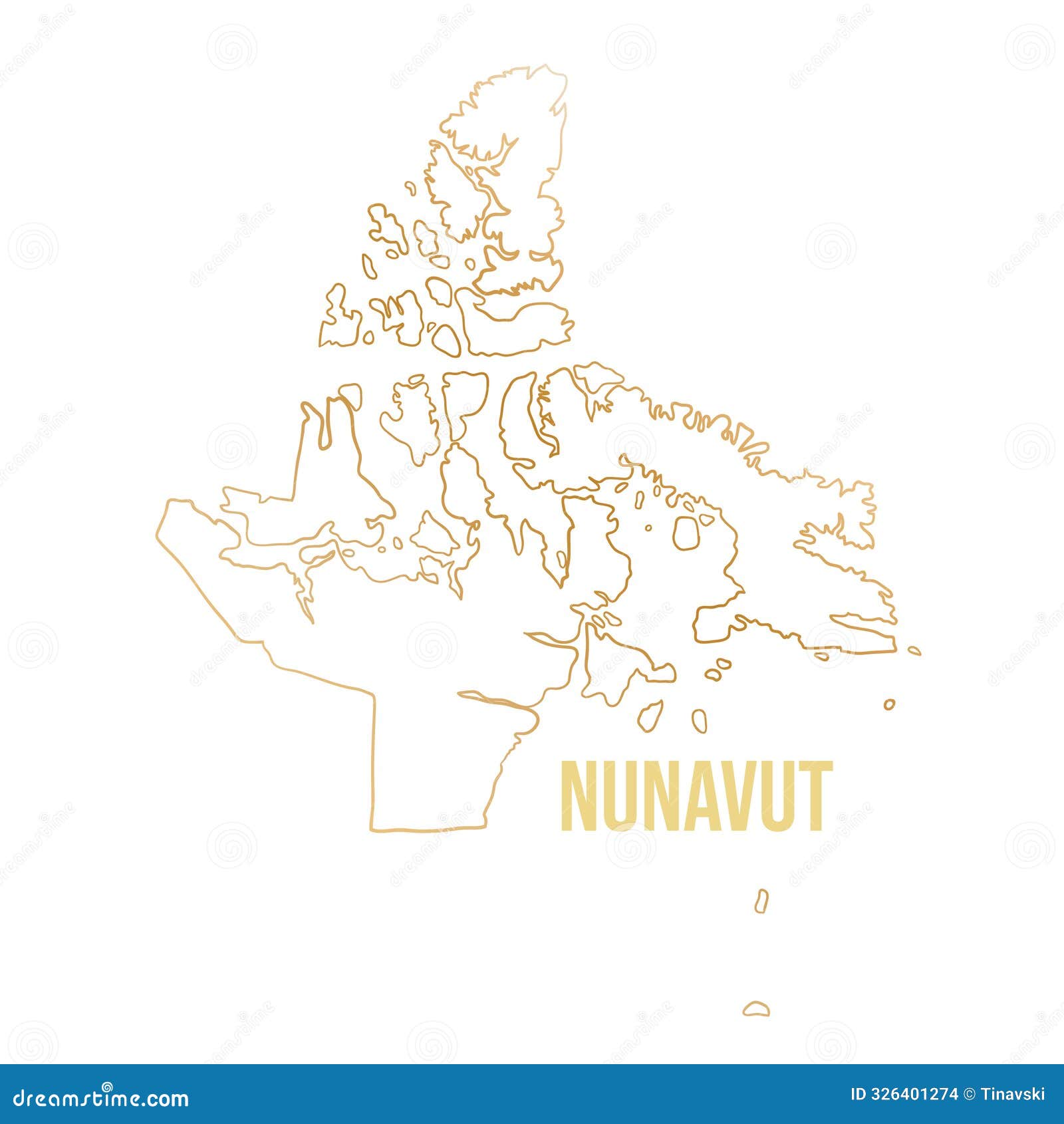 Nunavut map stock vector. Illustration of modern, simple - 326401274