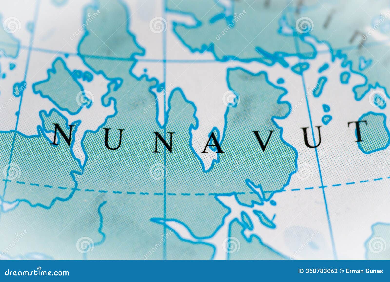 Nunavut State, Canada Highlighted on a World Map Stock Photo - Image of ...