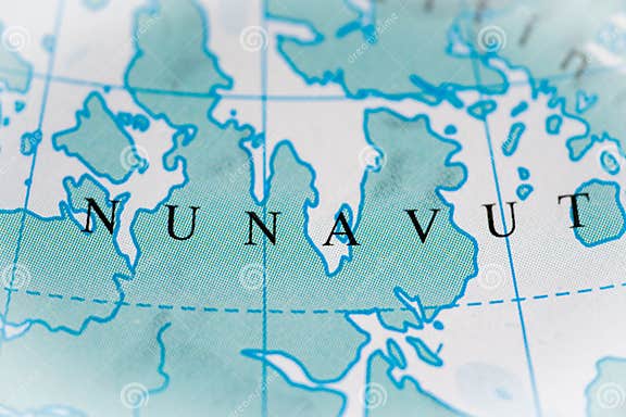 Nunavut State, Canada Highlighted on a World Map Stock Photo - Image of ...