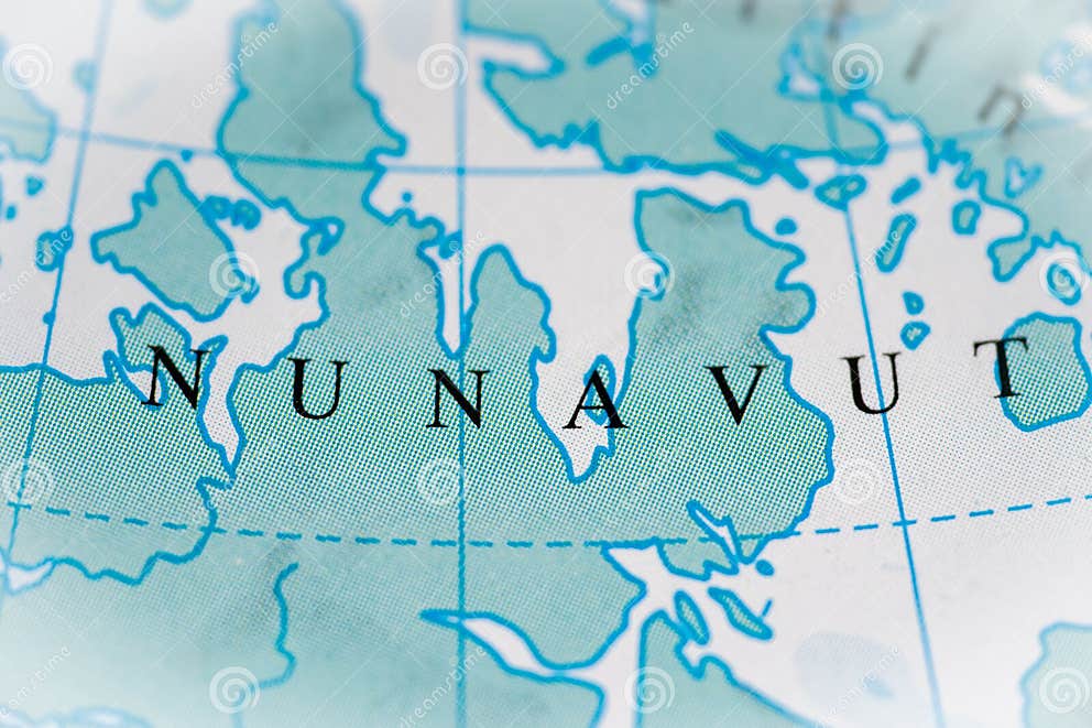 Nunavut State, Canada Highlighted on a World Map Stock Photo - Image of ...