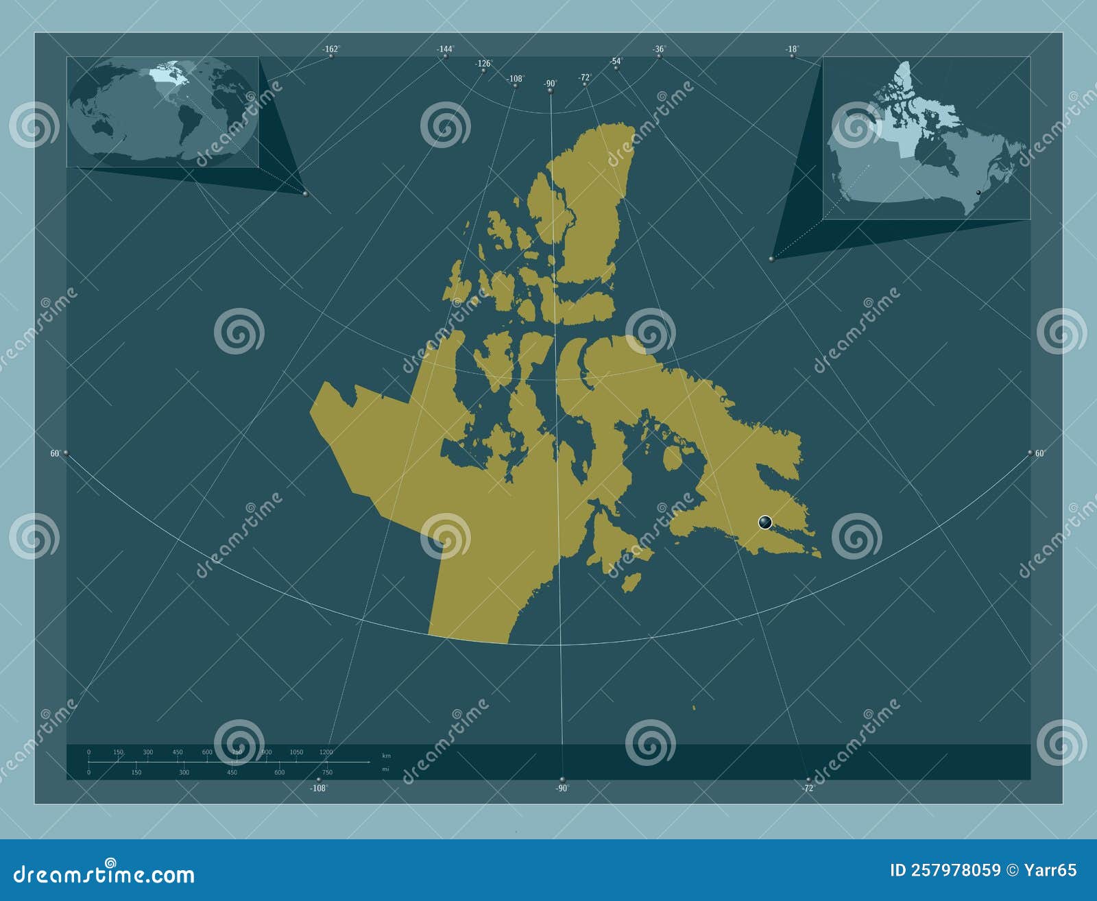Nunavut, Canada. Solid. Capital Stock Illustration - Illustration of ...
