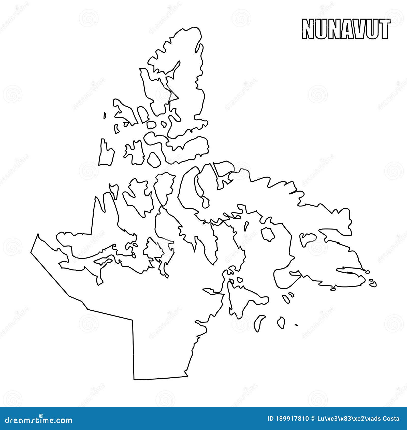Nunavut Territory Outline Map Stock Photography | CartoonDealer.com ...