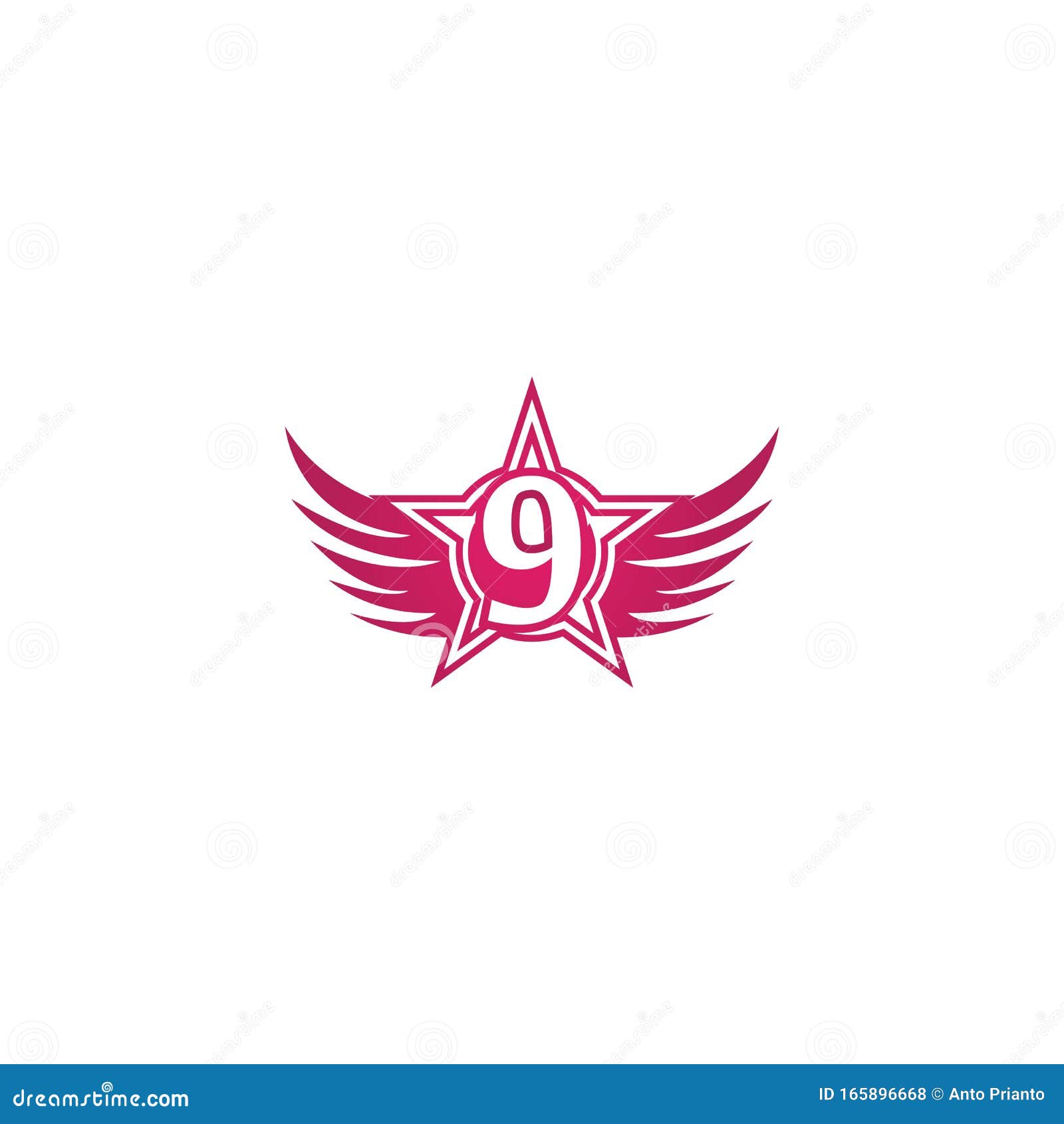 9 NUNBER LOGO SYMBOL DESIGN ILLUSTRATION Stock Vector - Illustration of ...