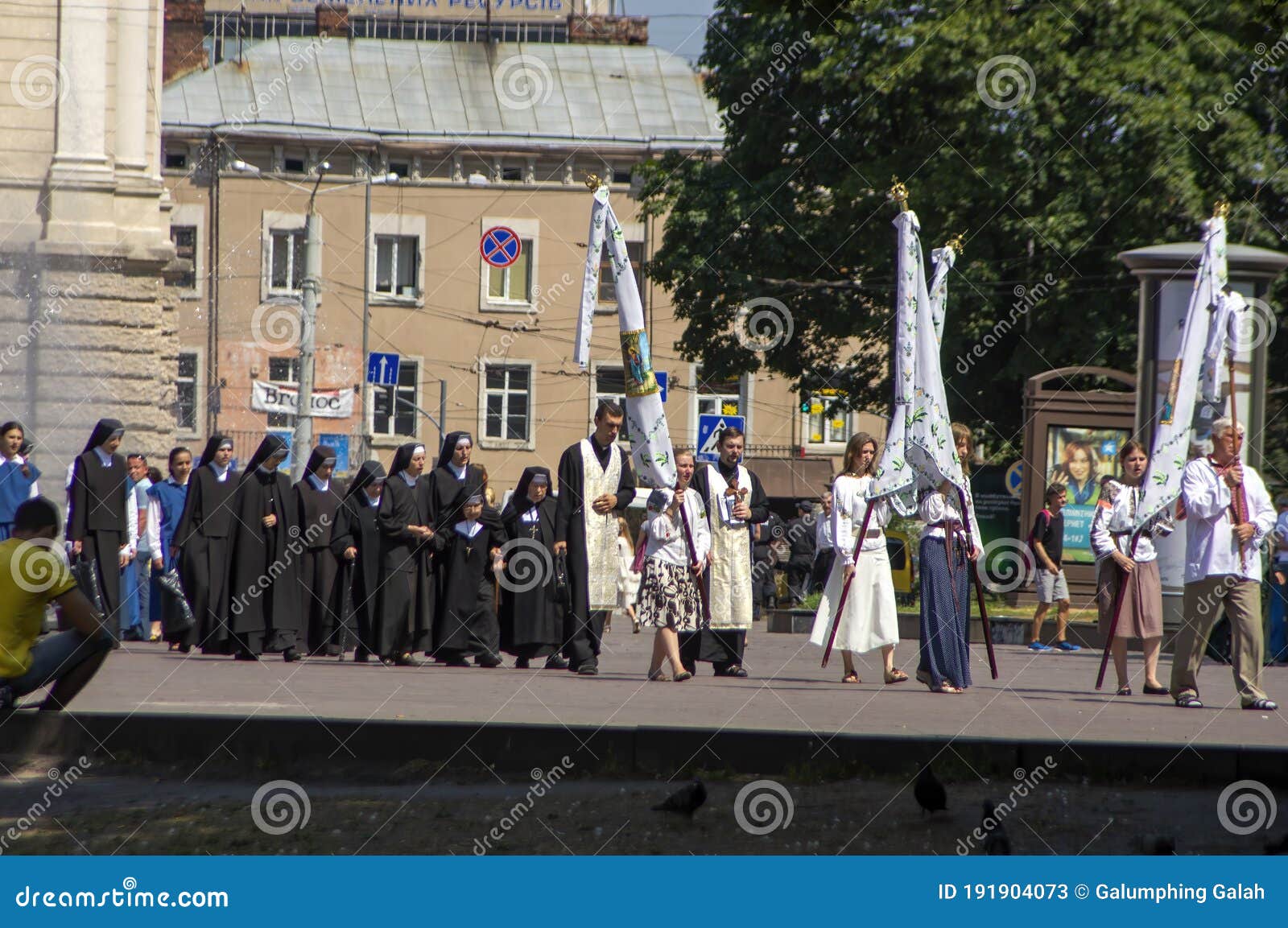Nuns Protesting, Lviv, Ukraine Editorial Stock Photo - Image of lviv ...
