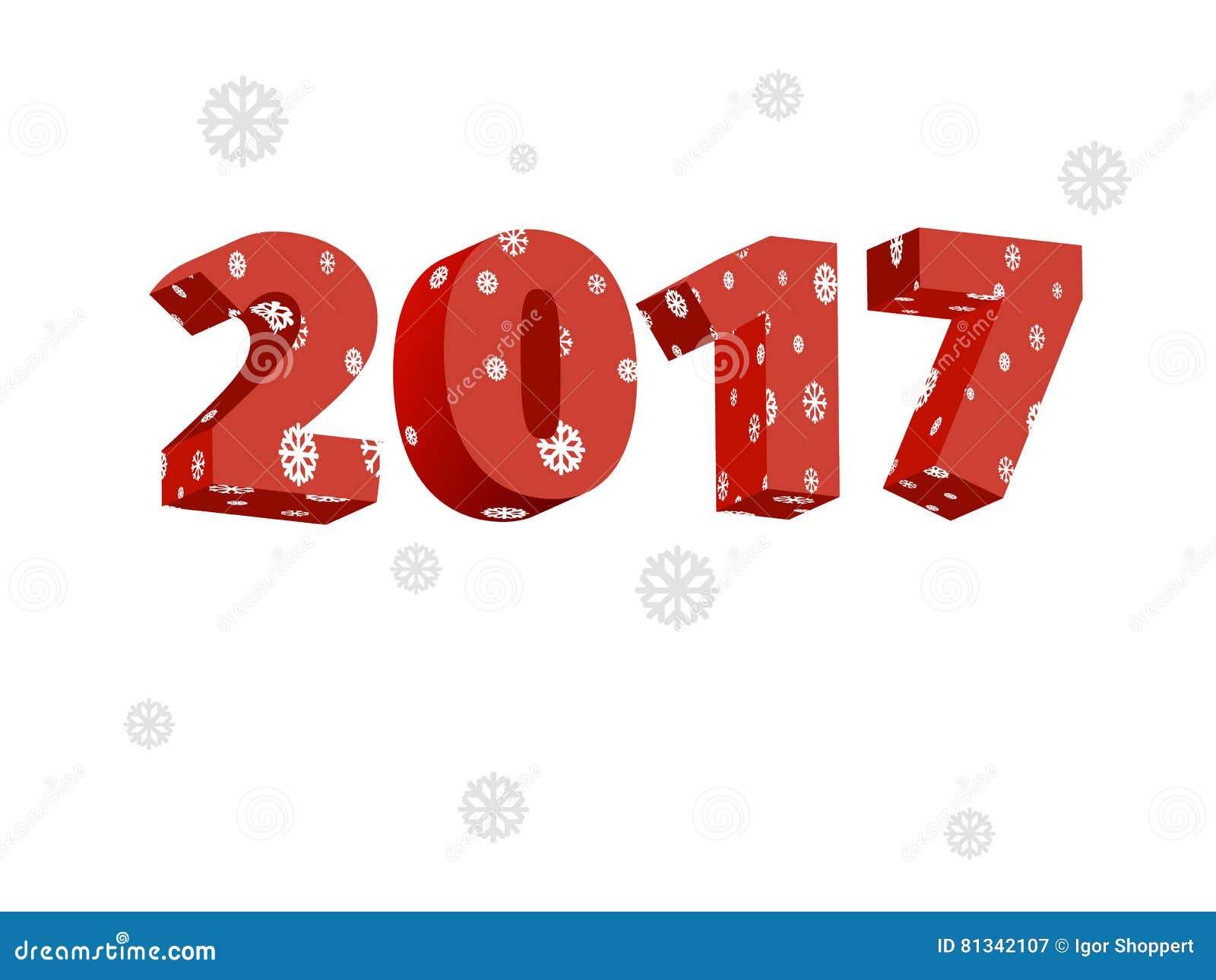 Nuovo anno 2017 illustrazione vettoriale. Illustrazione di anno - 81342107