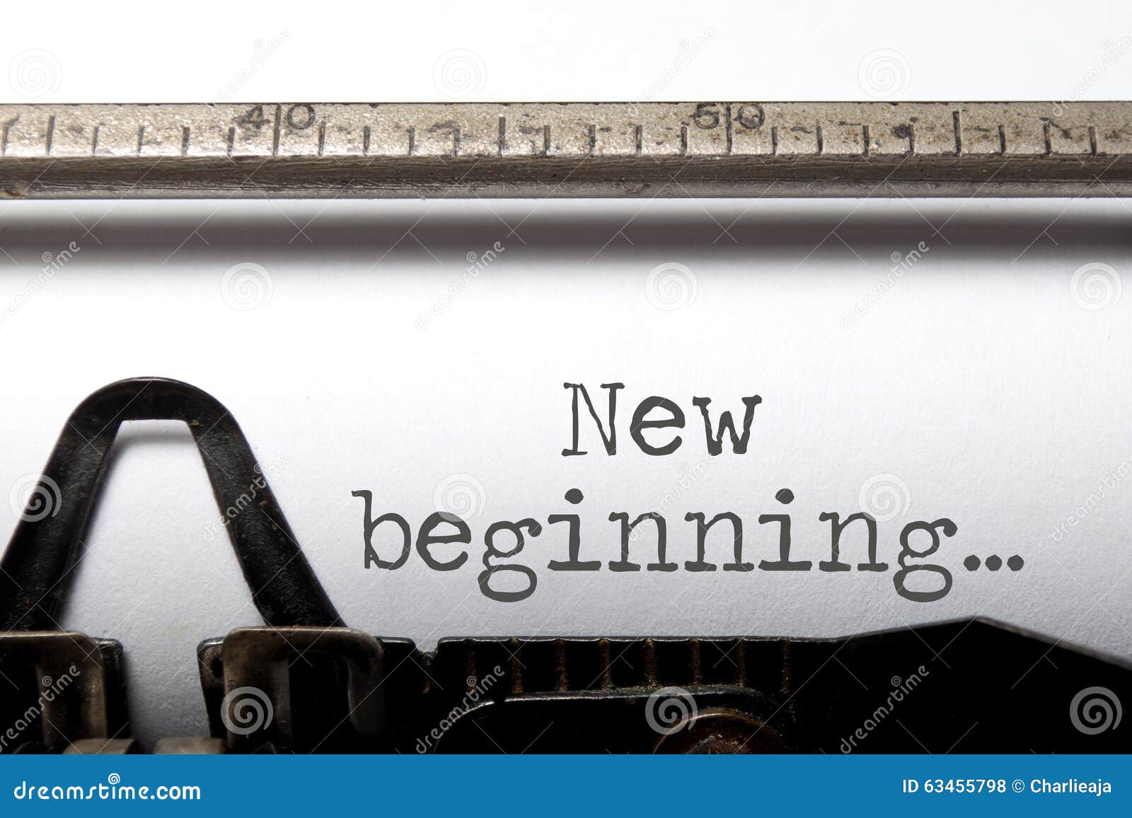 Nuovo inizio fotografia stock. Immagine di stampato, inizii - 63455798