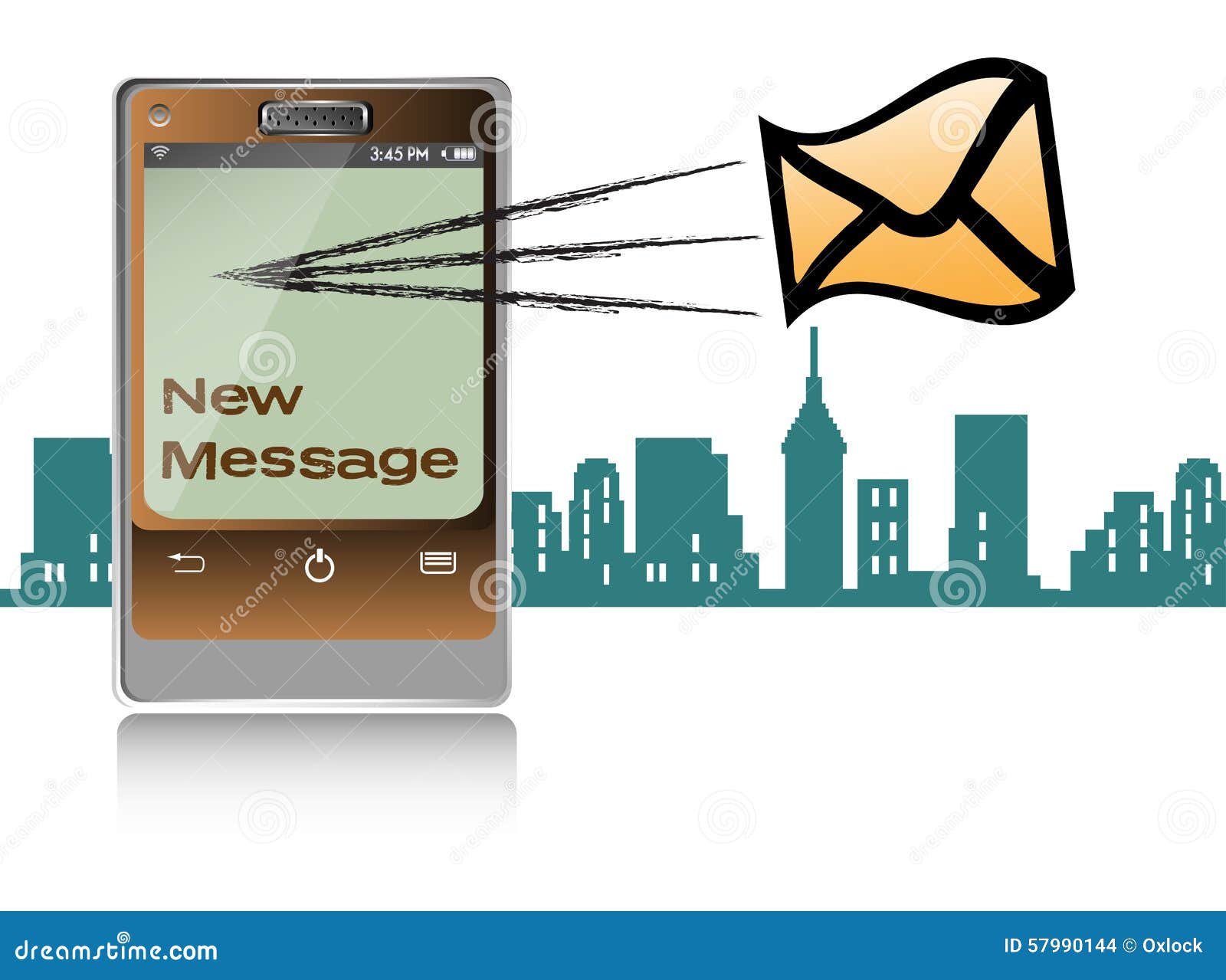 Nuovo messaggio illustrazione vettoriale. Illustrazione di ...