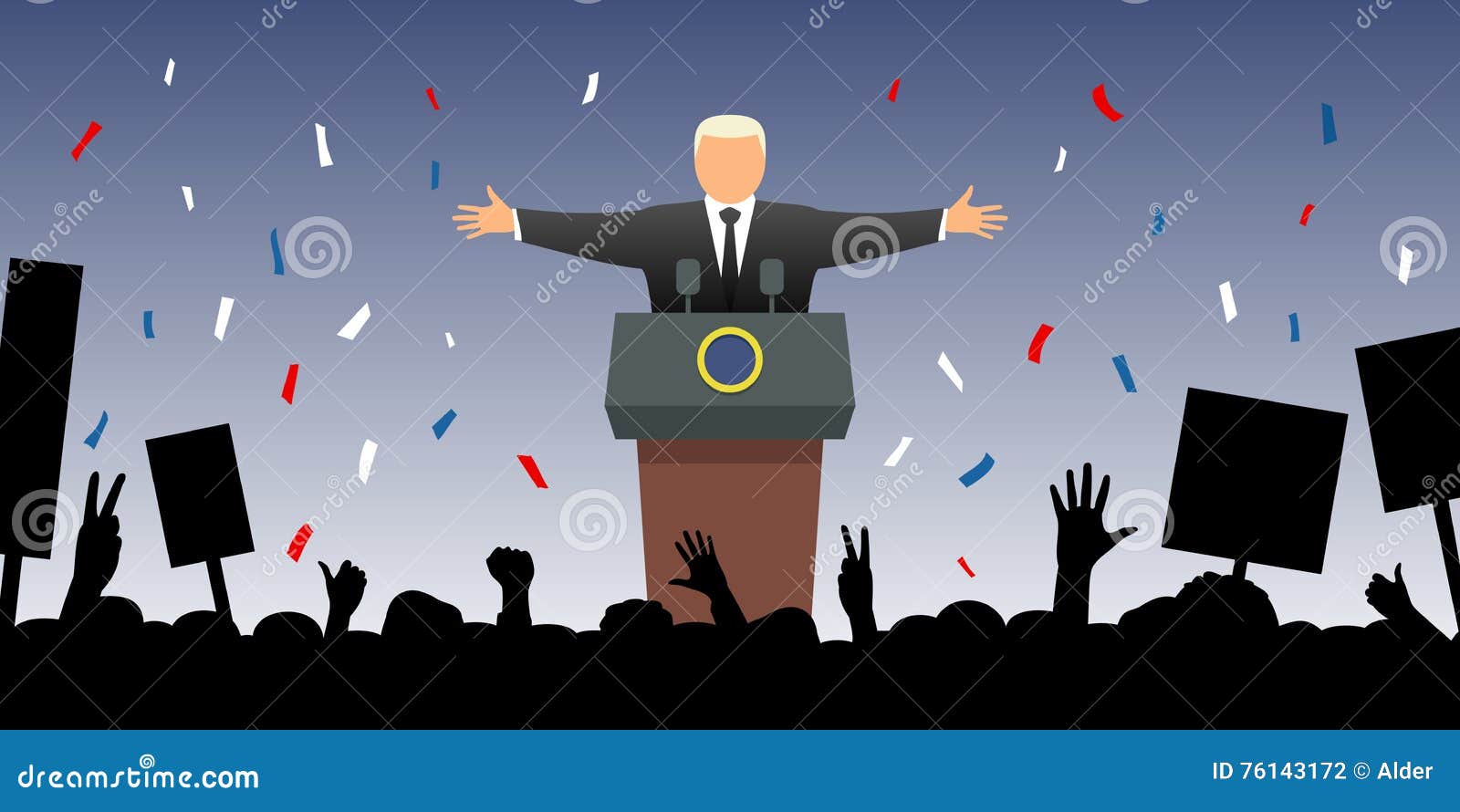 Nuovo presidente illustrazione vettoriale. Illustrazione di disegno ...