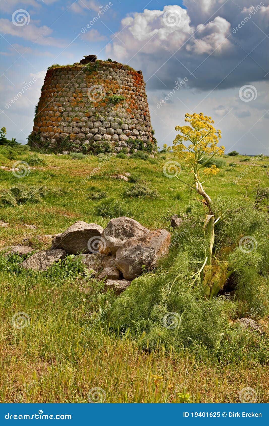 Nuraghe Tower Sardinia Italy Stock Image - Image of italy, archaeology ...
