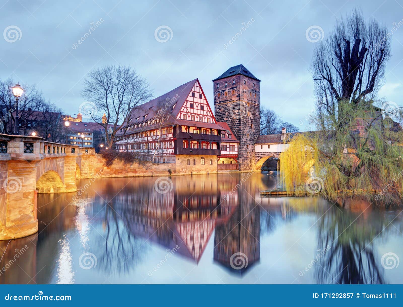 Nuremberg, Germany at Bridge Stock Image - Image of nuremberg, bridge ...