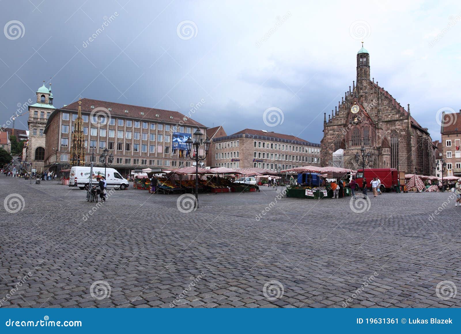 Nuremberg historic square editorial photo. Image of square - 19631361