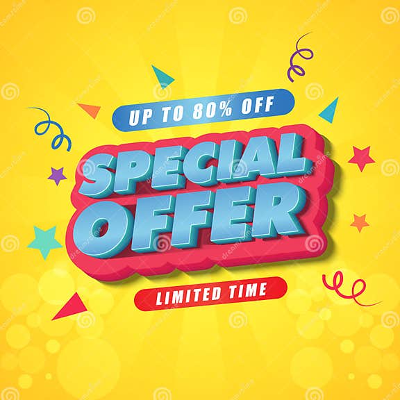 Special Offer Limited Time Poster Template Design Stock Photo - Image ...