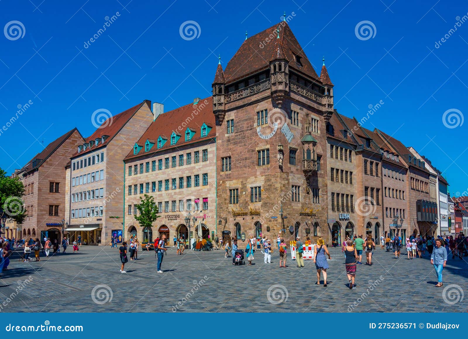 Nurnberg, Germany, August 11, 2022: View of Karolinenstrasse in ...