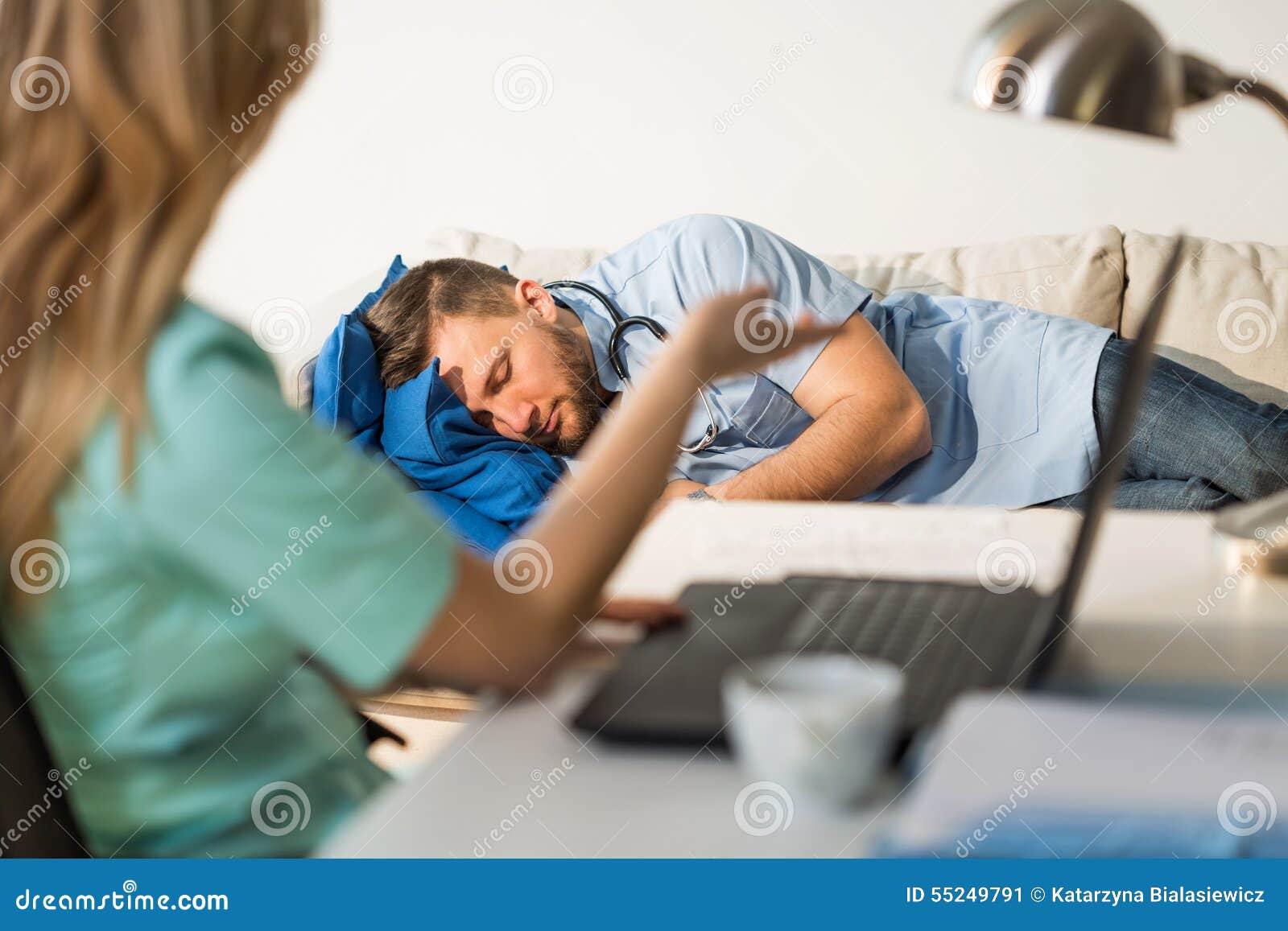 Nurse is Arguing with Doctor Stock Image - Image of adult, dormant ...