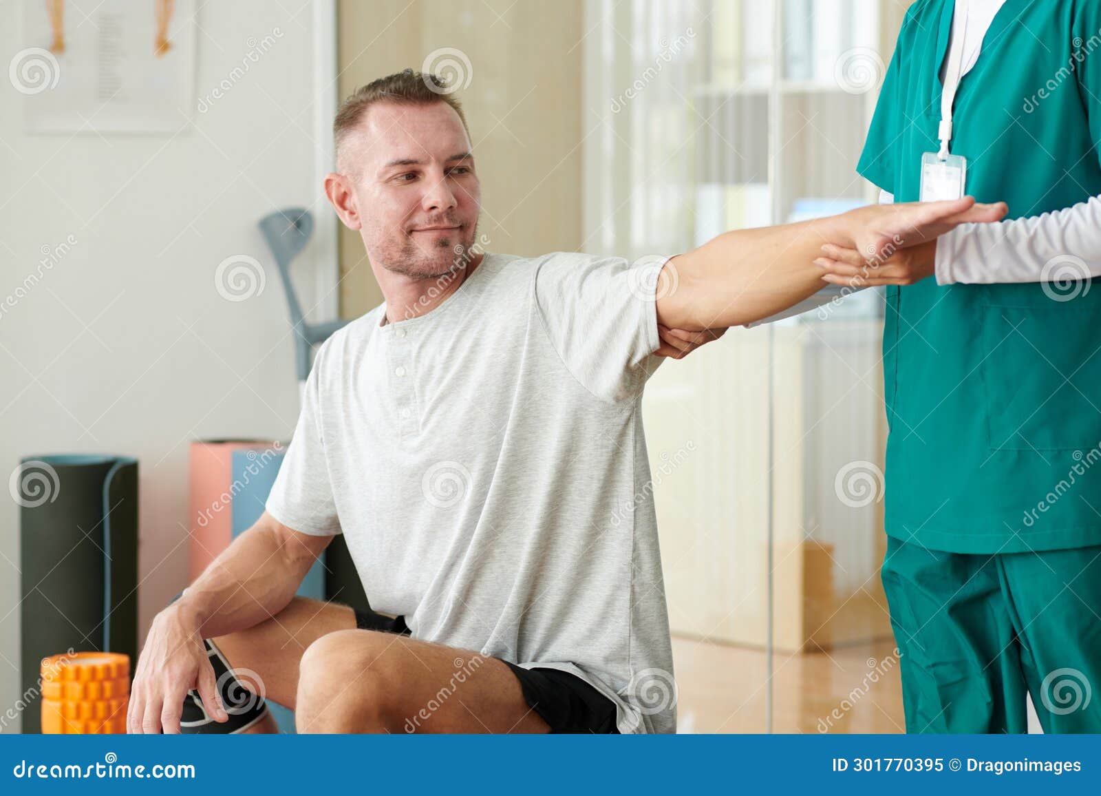 Nurse Asking Patient To Extend Arm Stock Image - Image of injury ...