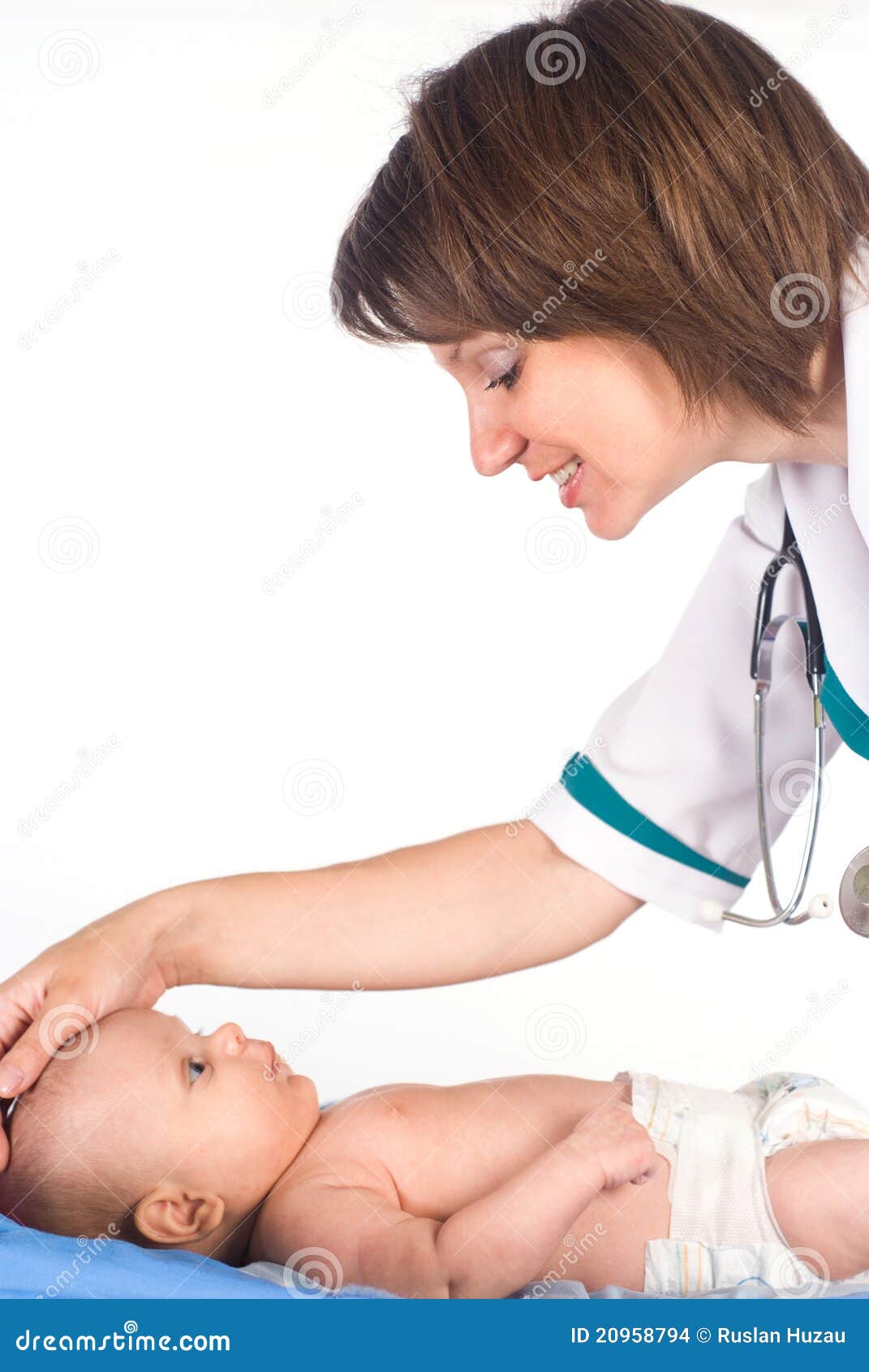 Nurse with baby stock photo. Image of smile, pleasure - 20958794