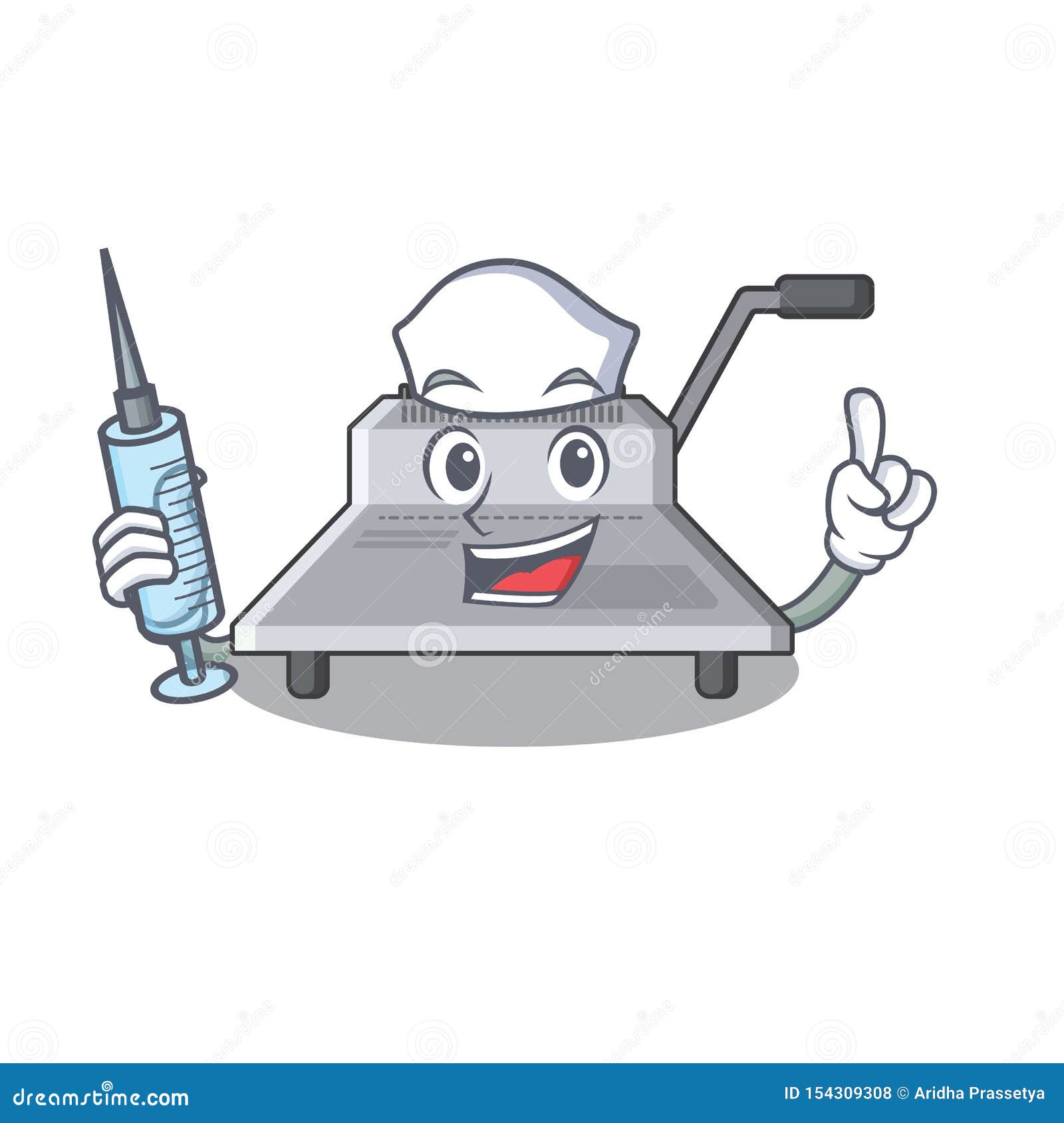 Nurse Binding Machine in the Cartoon Shape Stock Vector - Illustration ...
