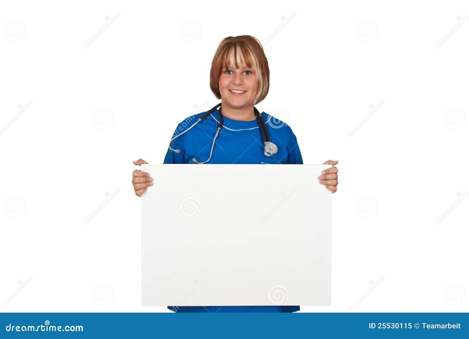 Nurse with board stock image. Image of holding, caucasian - 25530115