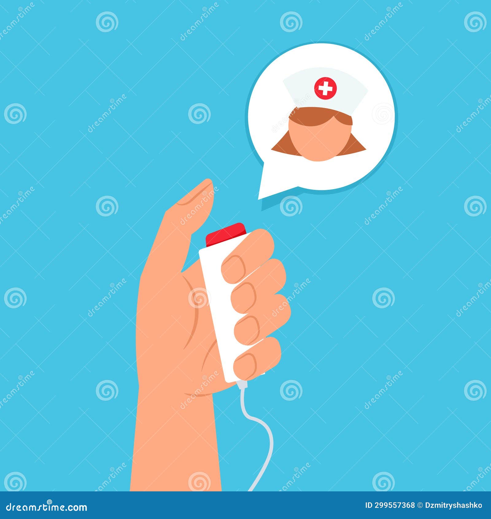 Nurse Call Bell Illustration Stock Illustration - Illustration of ...