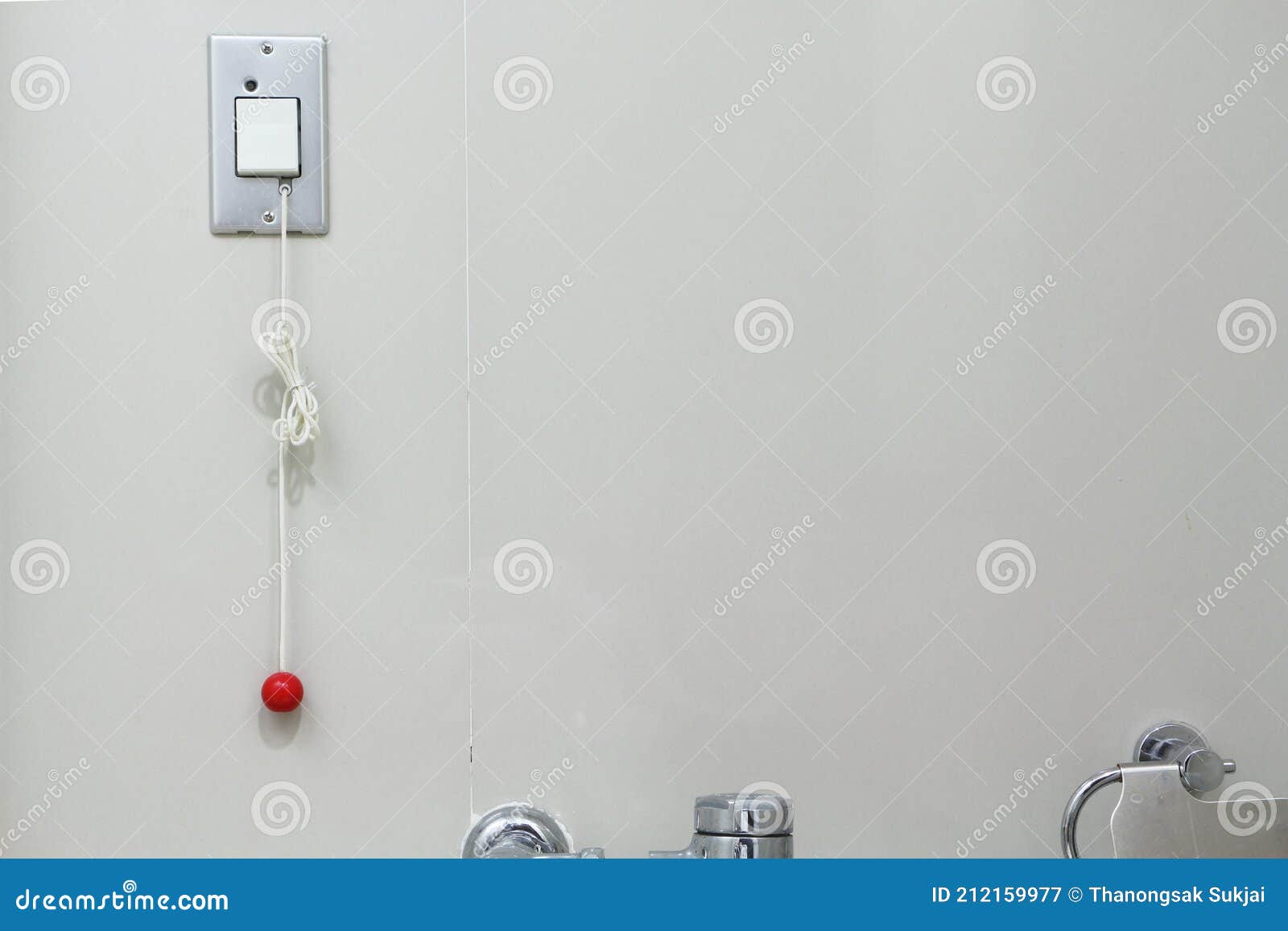 Nurse Call in a Toilet for Patient Pull the Rope or Press the Button ...