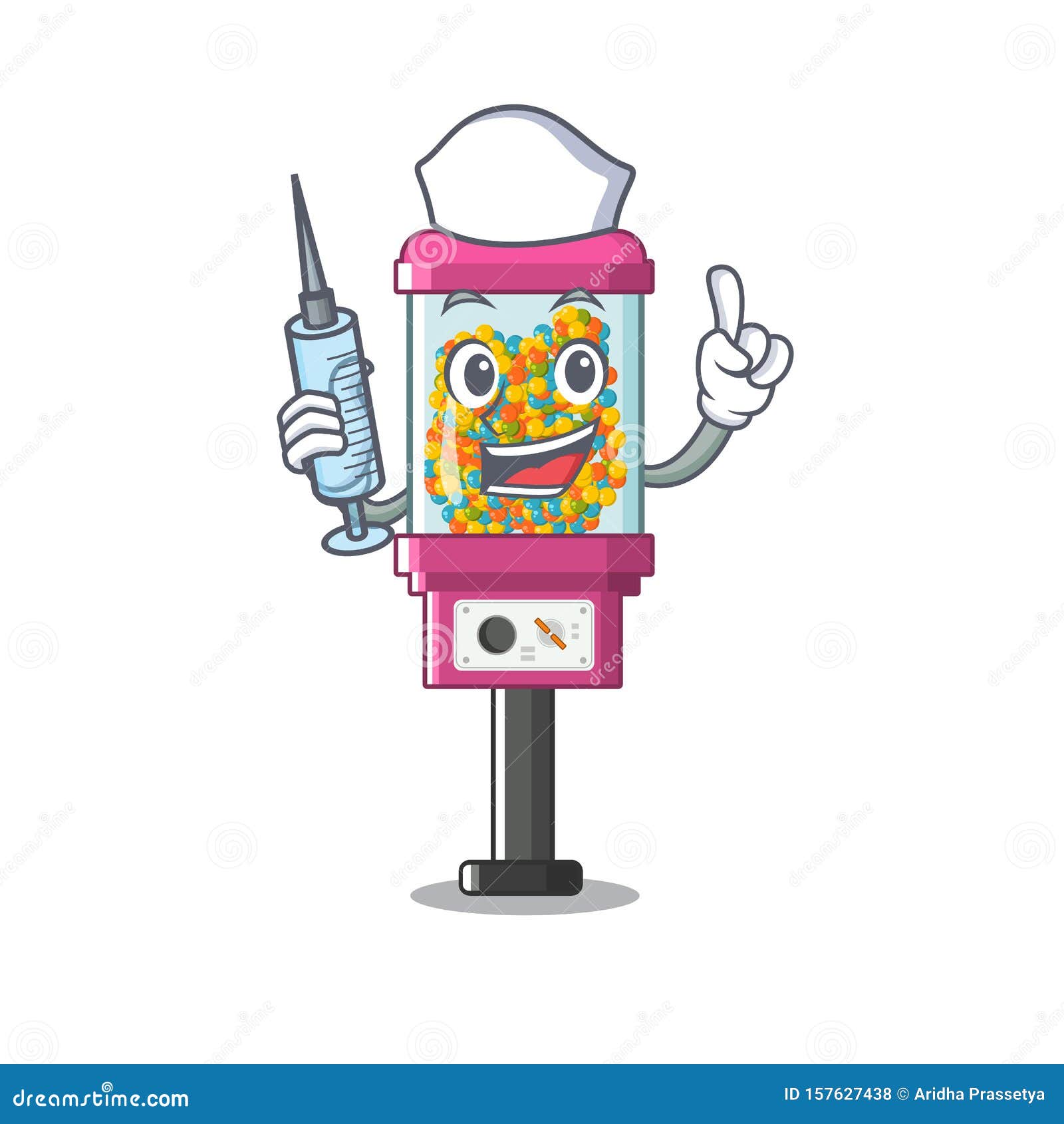 Nurse Candy Vending Machine In A Cartoon Vector Illustration ...