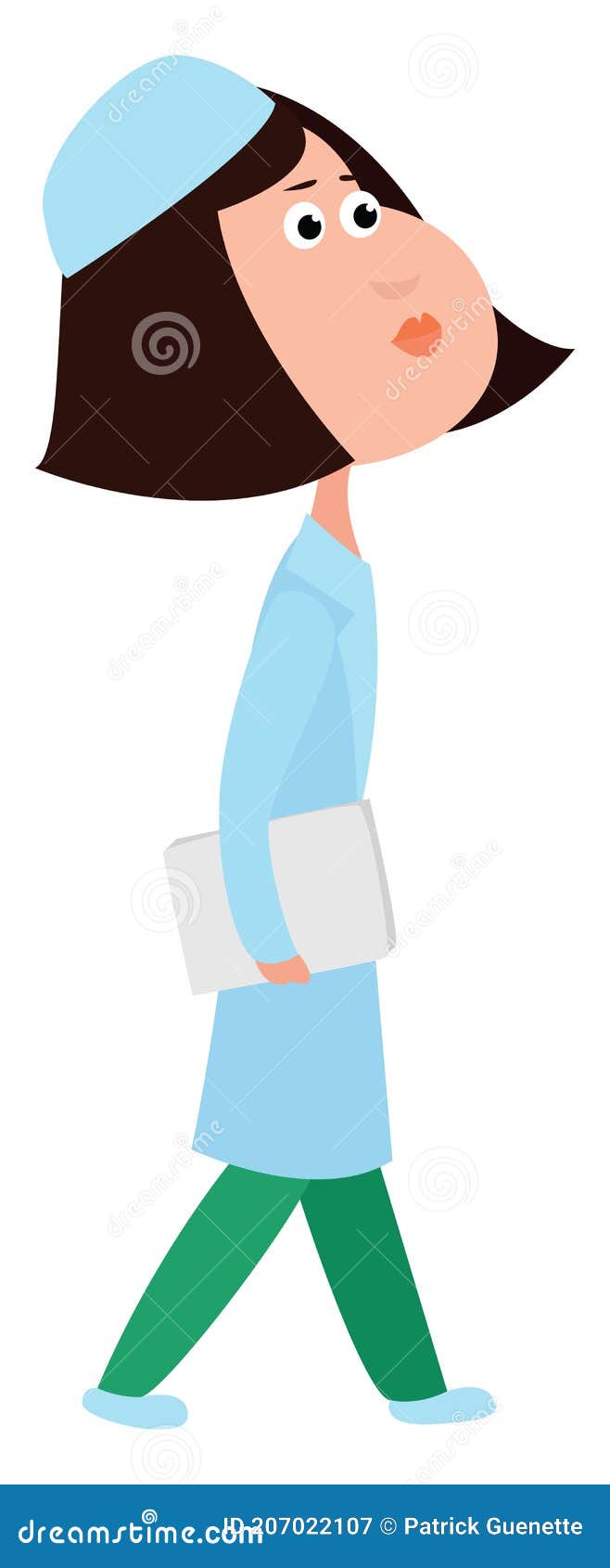 Nurse with Cap, Illustration, Vector Stock Vector - Illustration of ...