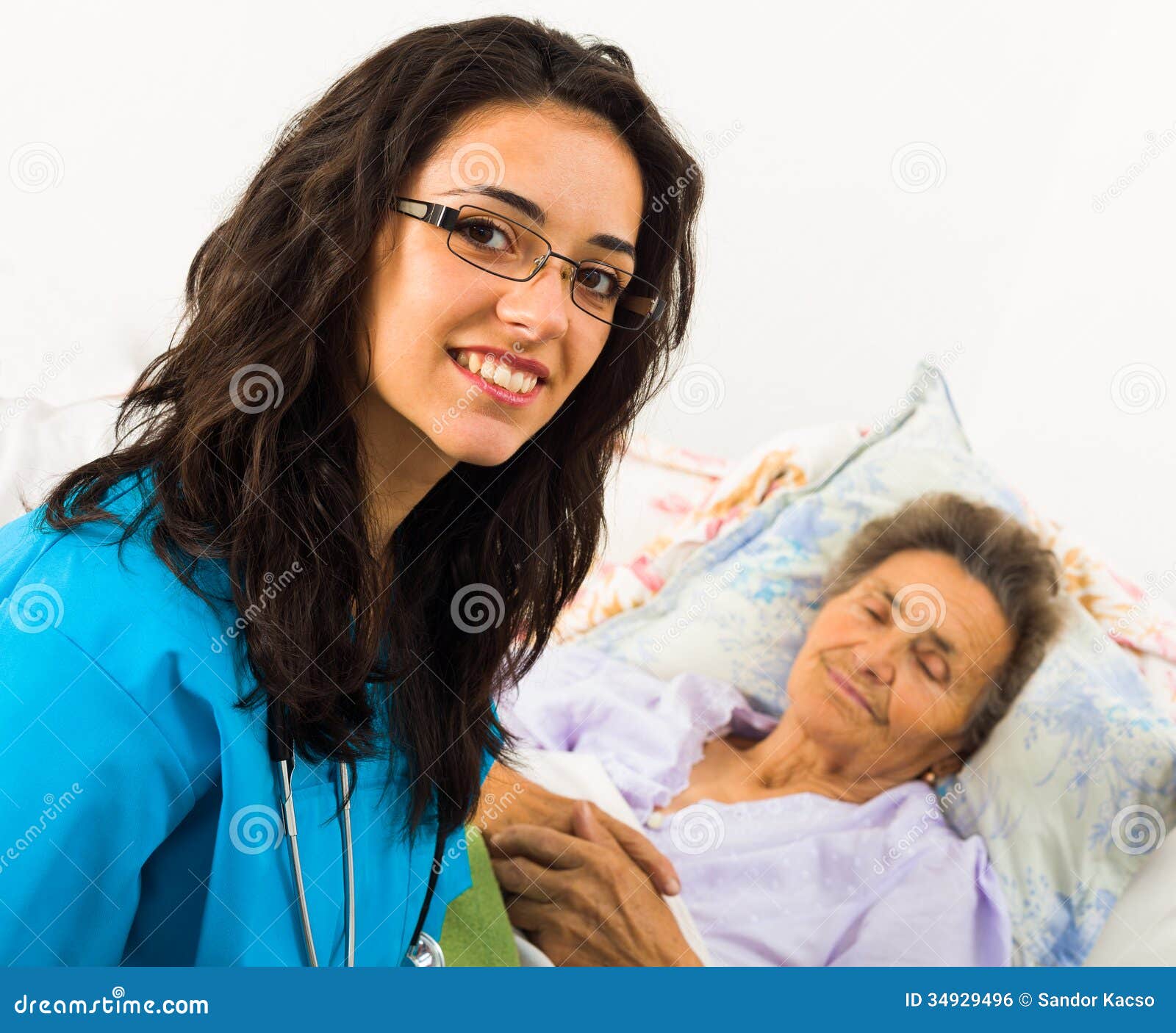 Nurse Caring for Elder Patients Stock Photo - Image of alzheimer ...