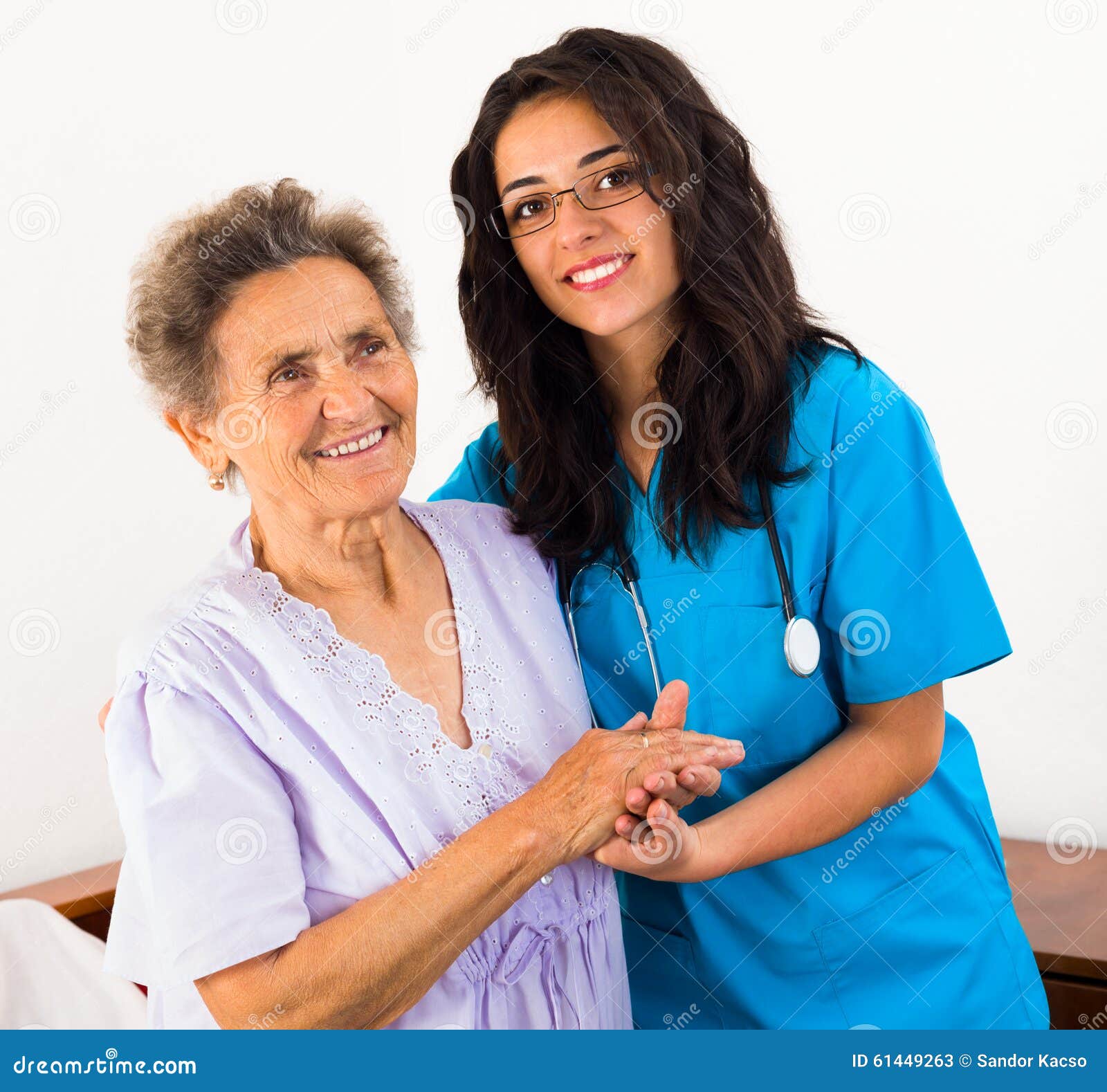 Nurse Caring for Elder Patients Stock Image - Image of dementia ...