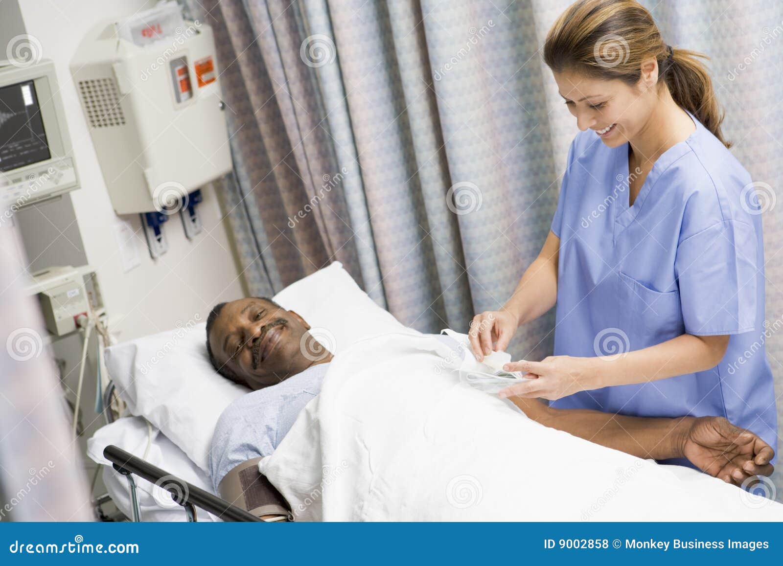 Nurse Caring for Patient stock photo. Image of check, practice - 9002858