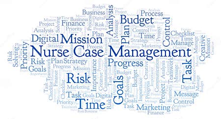 Nurse Case Management Word Cloud, Made with Text only. Stock ...