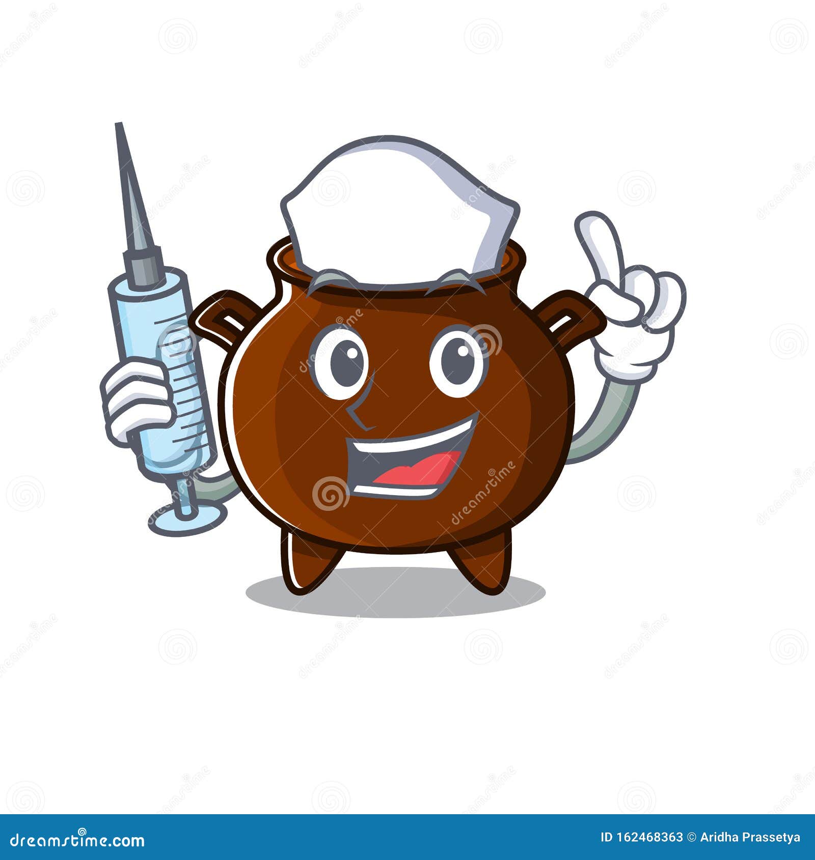 Nurse Cauldron with in the Mascot Shape Stock Vector - Illustration of ...