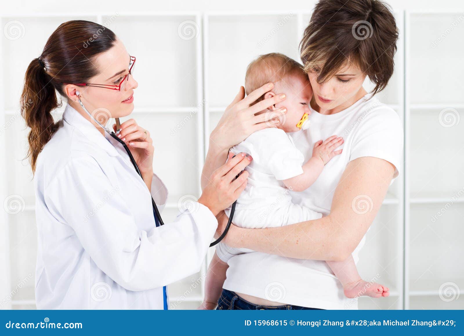 Nurse checking baby stock image. Image of beautiful, checking - 15968615