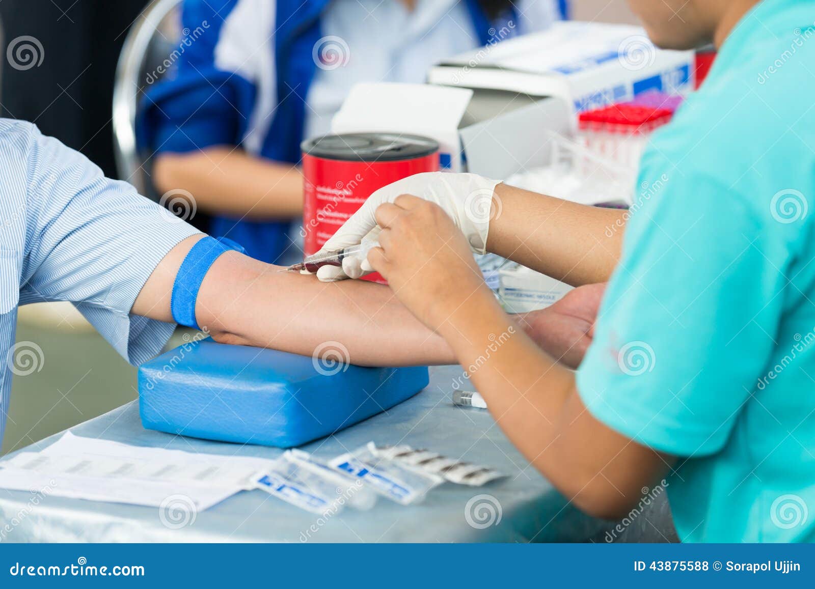Nurse Collecting a Blood from a Patient Stock Photo - Image of donating ...