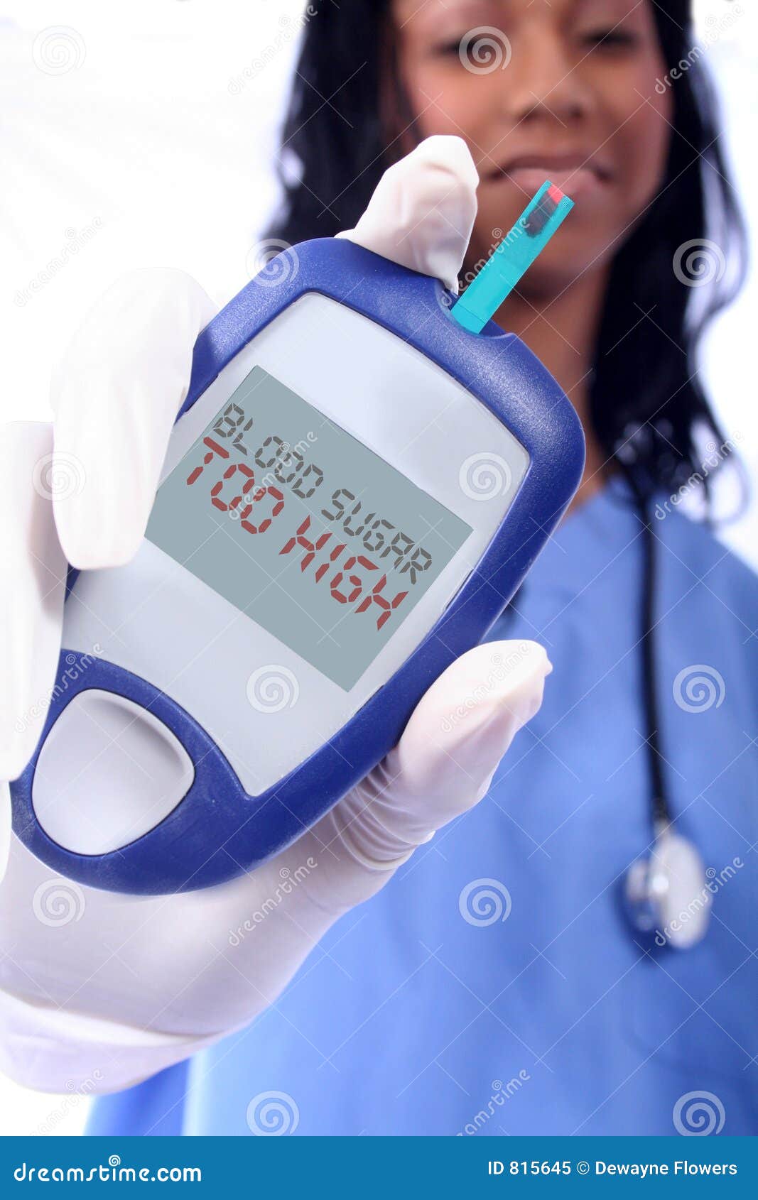 Nurse and a Diabetic Finger Stick Stock Image - Image of diabetes ...