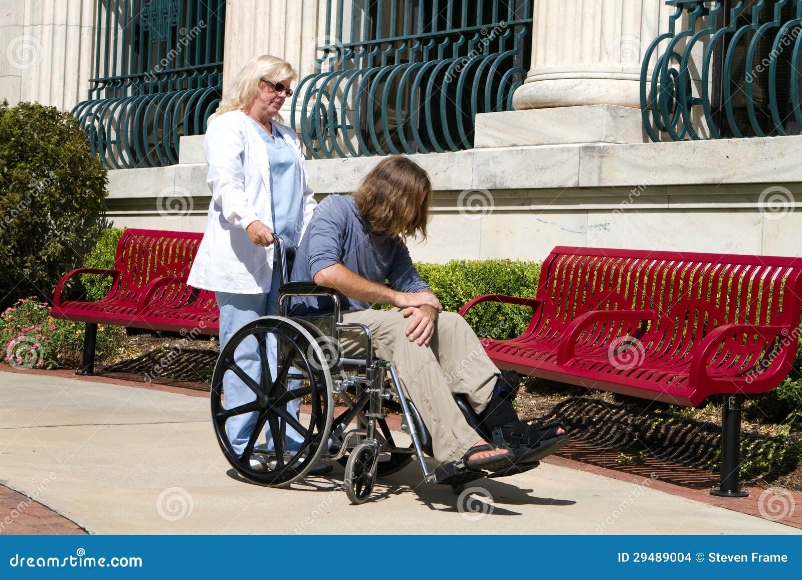 Nurse Disabled Patient stock photo. Image of male, medicine - 29489004