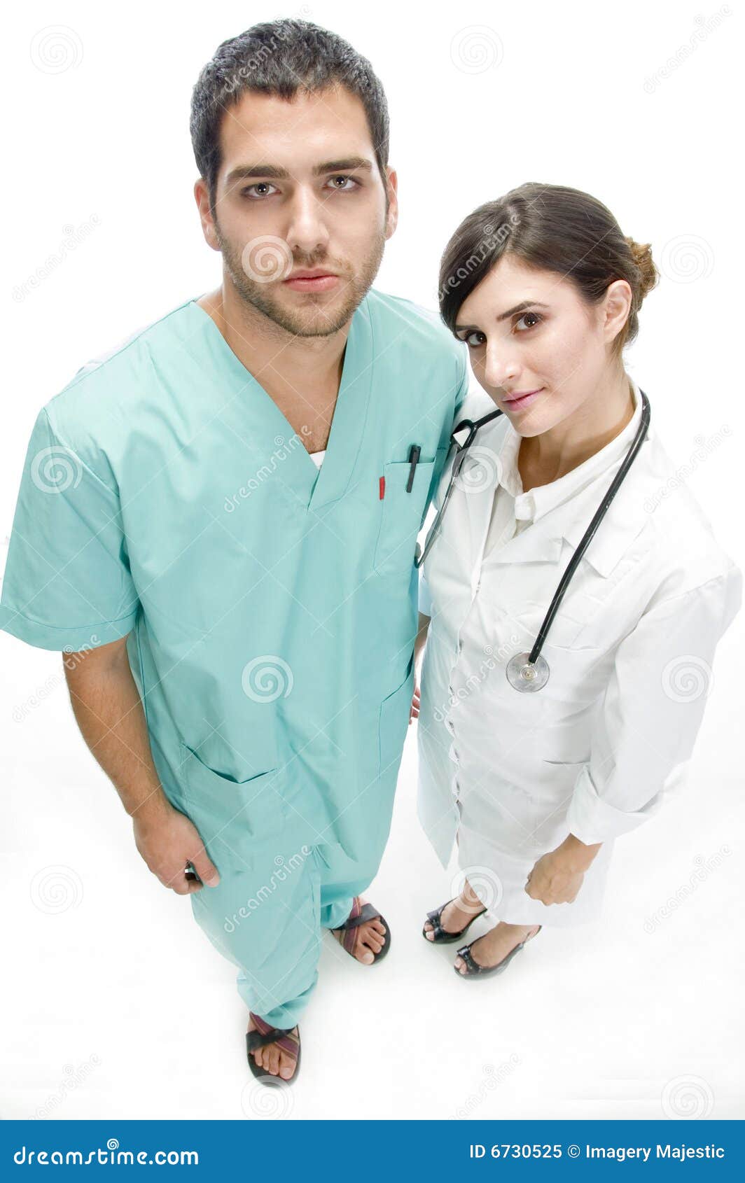Nurse and Doctor Aerial View Stock Image - Image of lady, care: 6730525