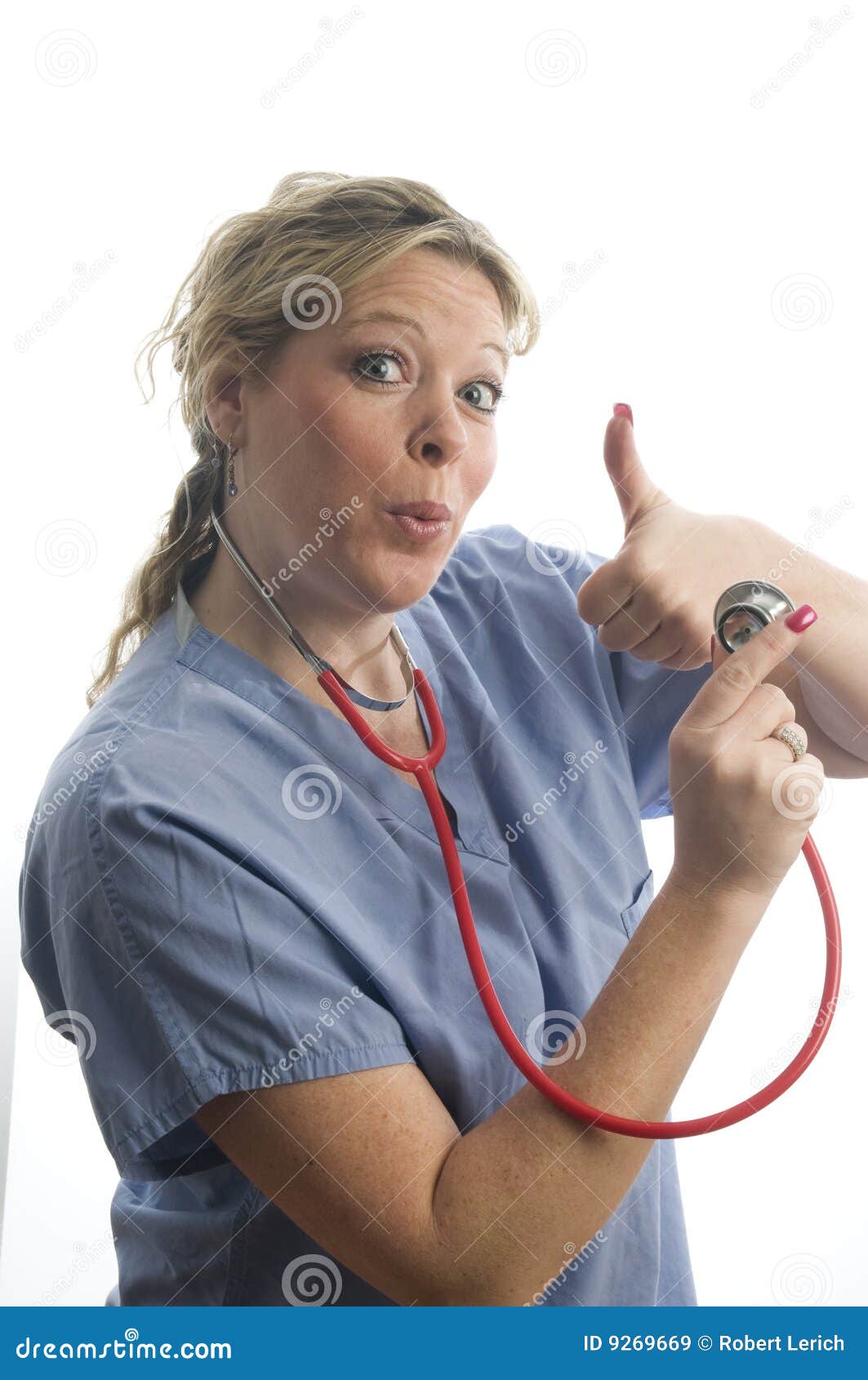 Nurse Doctor with Stethoscope Stock Image - Image of doctor, blond: 9269669