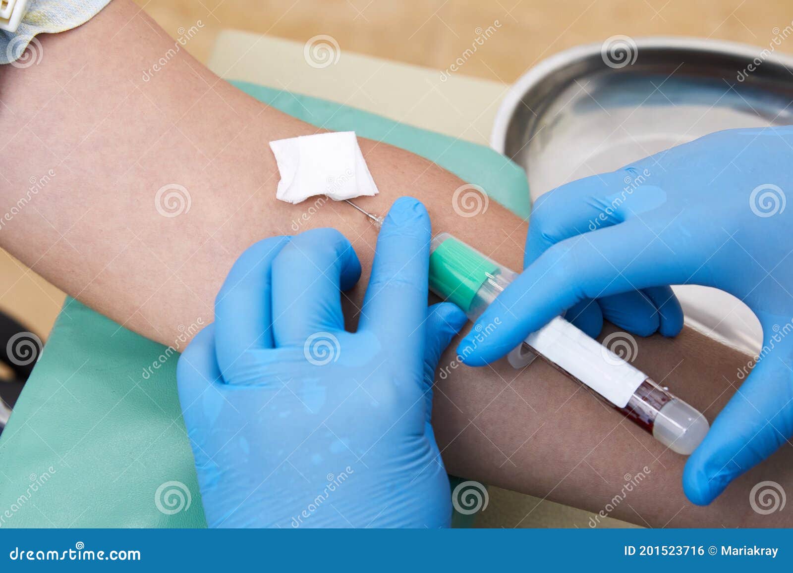 Nurse Taking Blood Sample To Make a Test in Laboratory Stock Photo ...