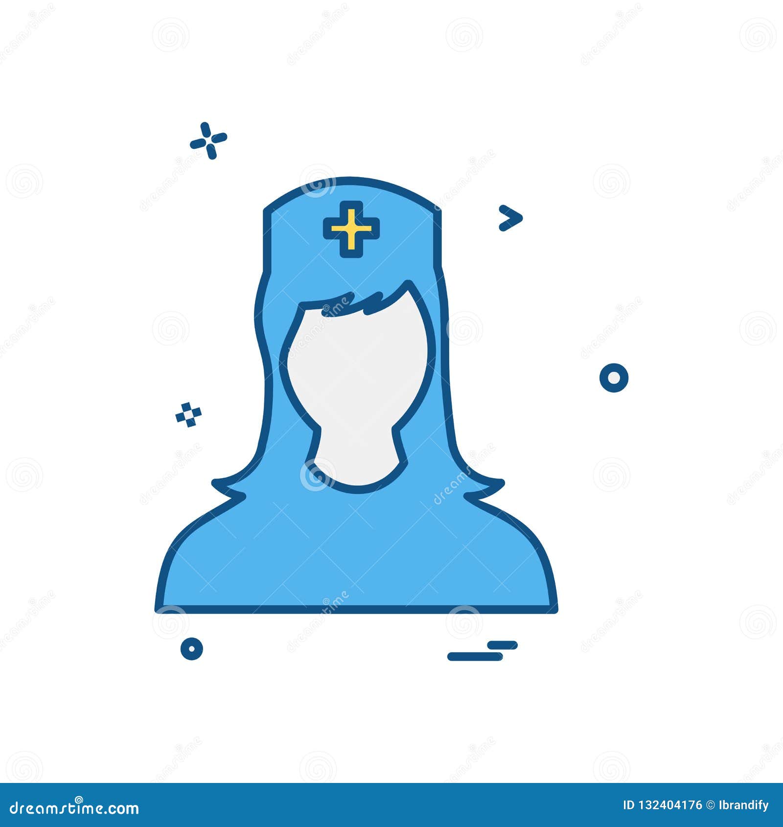 Nurse Female Icon Design Vector Stock Vector - Illustration of human ...