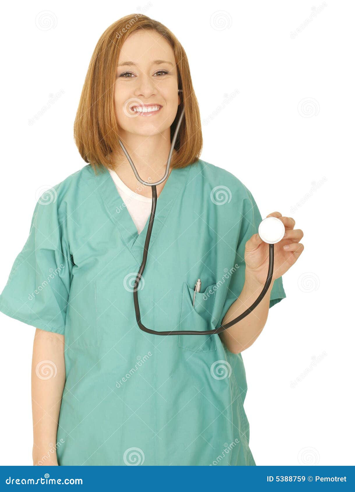 Nurse Getting Ready To Do Check Up Stock Image - Image of expression ...