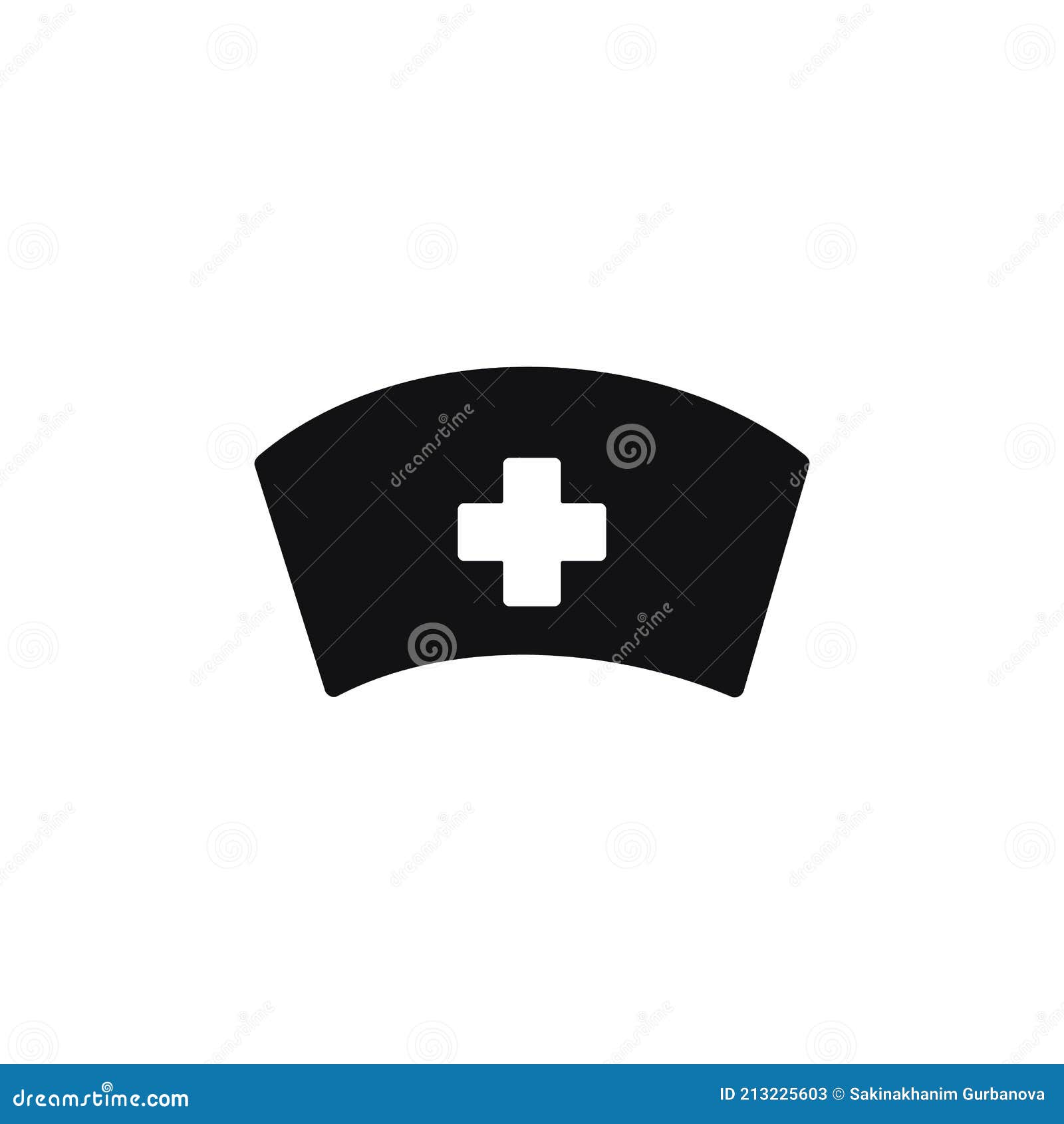 Nurse Hat Icon in Trendy Flat Style Design Stock Vector - Illustration ...