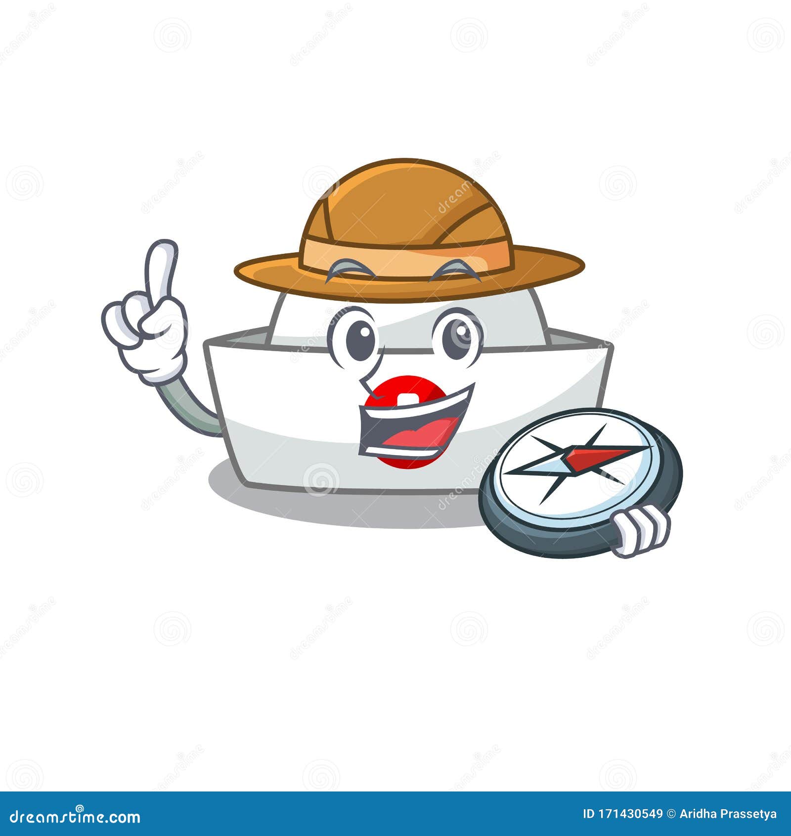 Nurse Hat Stylized Explorer Having a Compass Stock Vector ...