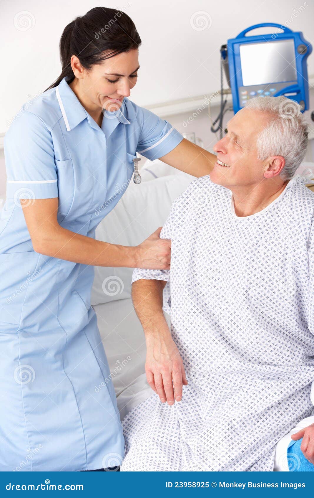 Nurse Helping Male Patient in UK a&E Stock Image - Image of mature ...