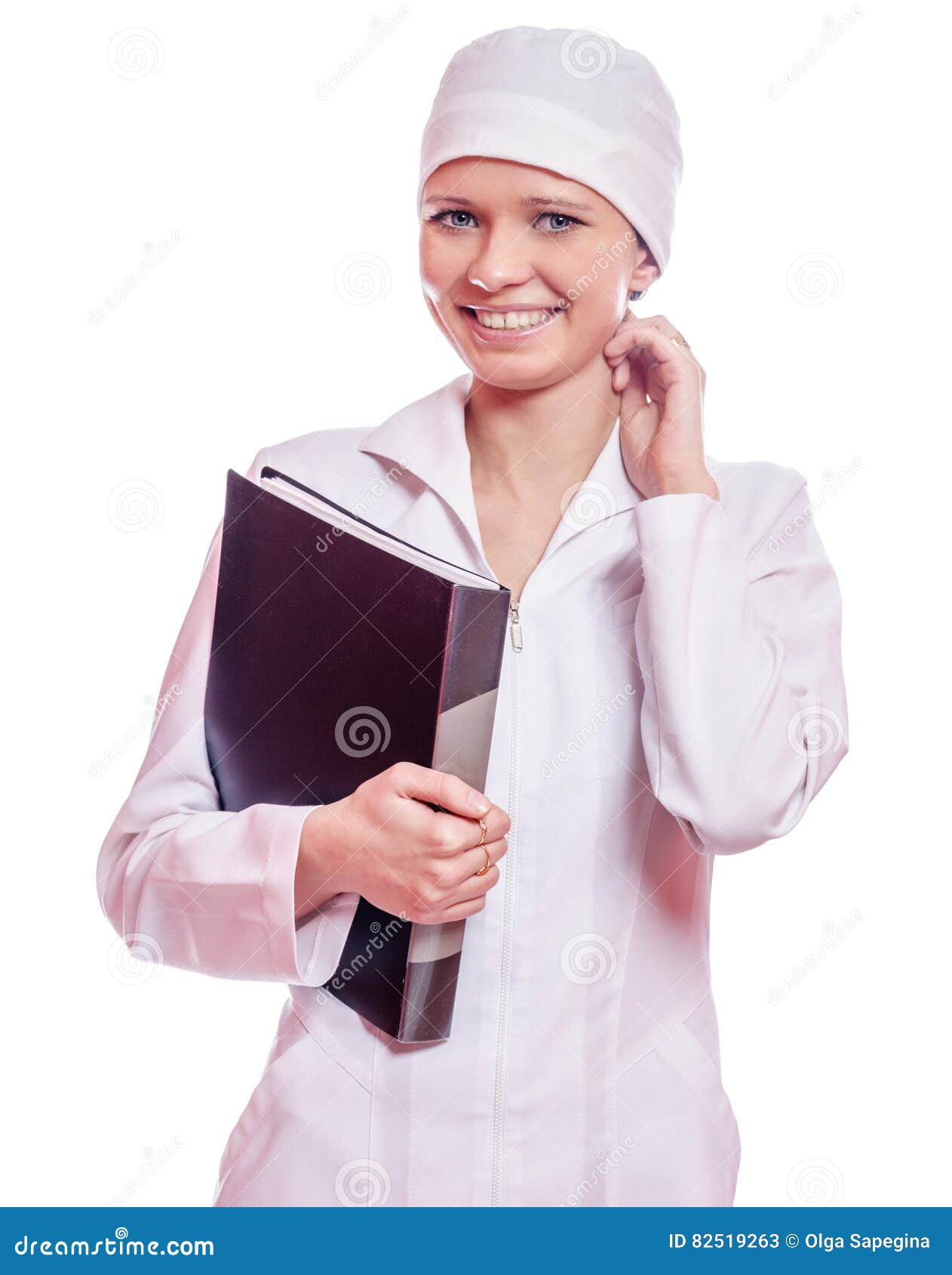 Nurse holding folder stock image. Image of medicine, file - 82519263