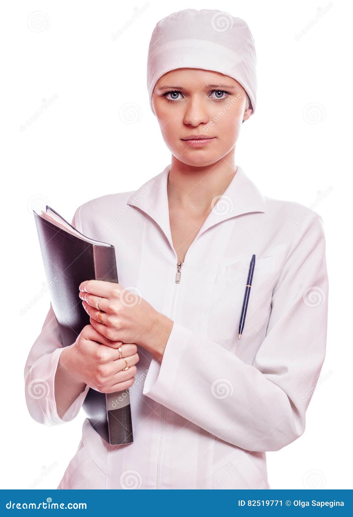 Nurse holding folder stock image. Image of help, document - 82519771