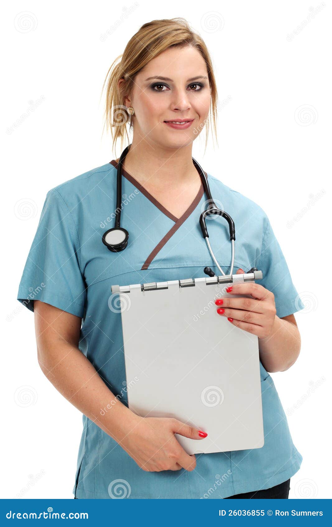 Nurse Holding Medical Chart Stock Image - Image of care, camera: 26036855