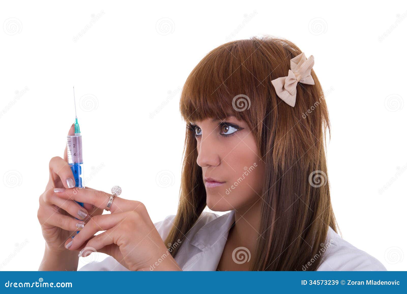 Nurse Holding a Needle and Syringe Stock Image - Image of vaccine ...