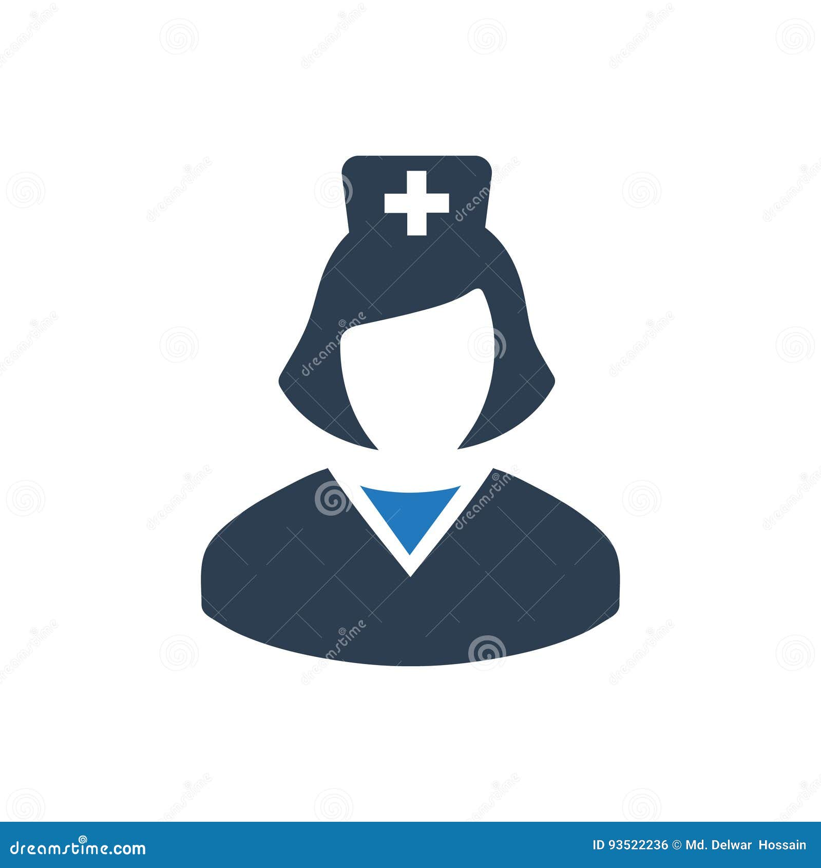 Nurse Icon stock vector. Illustration of vector, assistant - 93522236